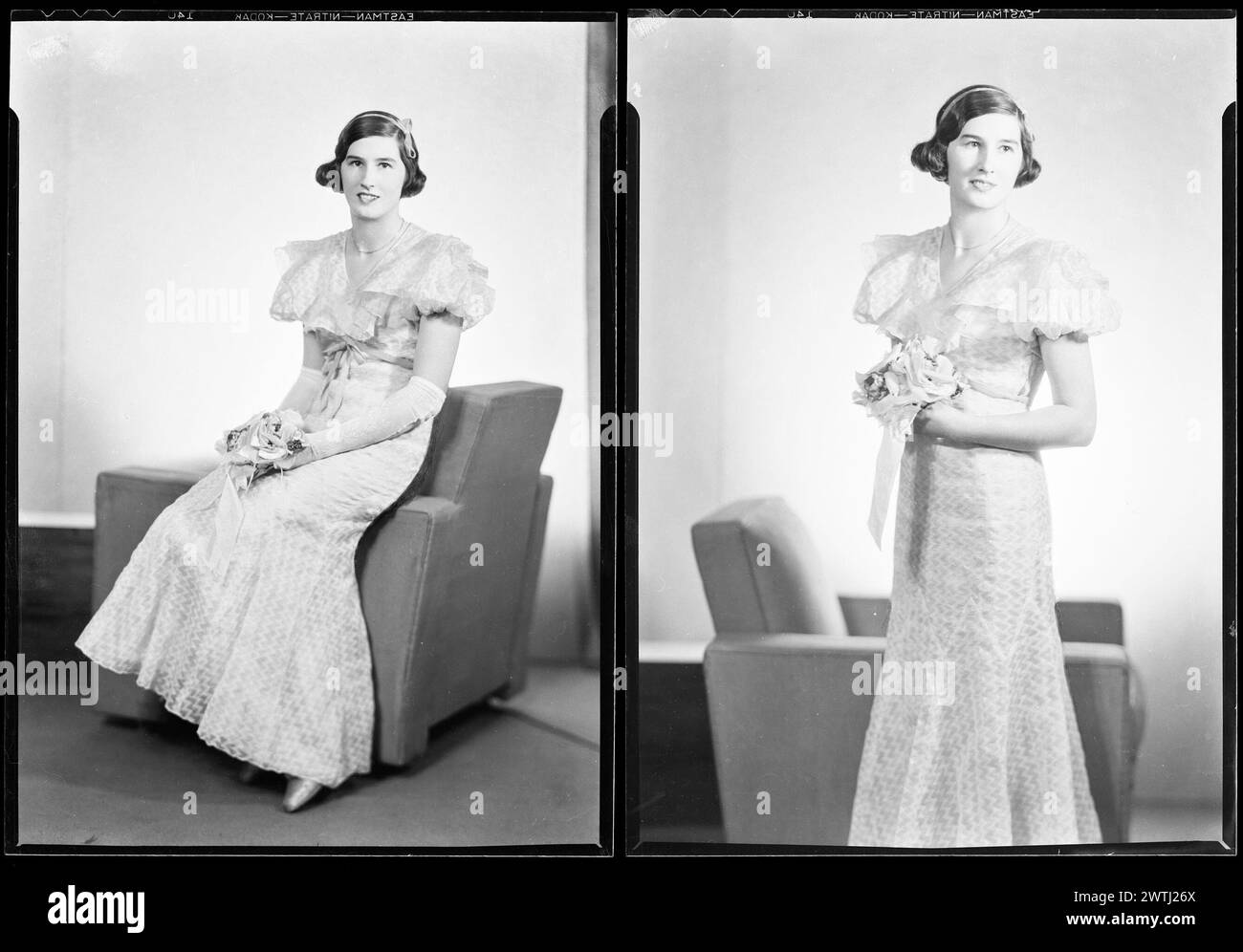 Woman; inscribed 'Miss M. Innes' Nitrate negatives, gelatin silver ...
