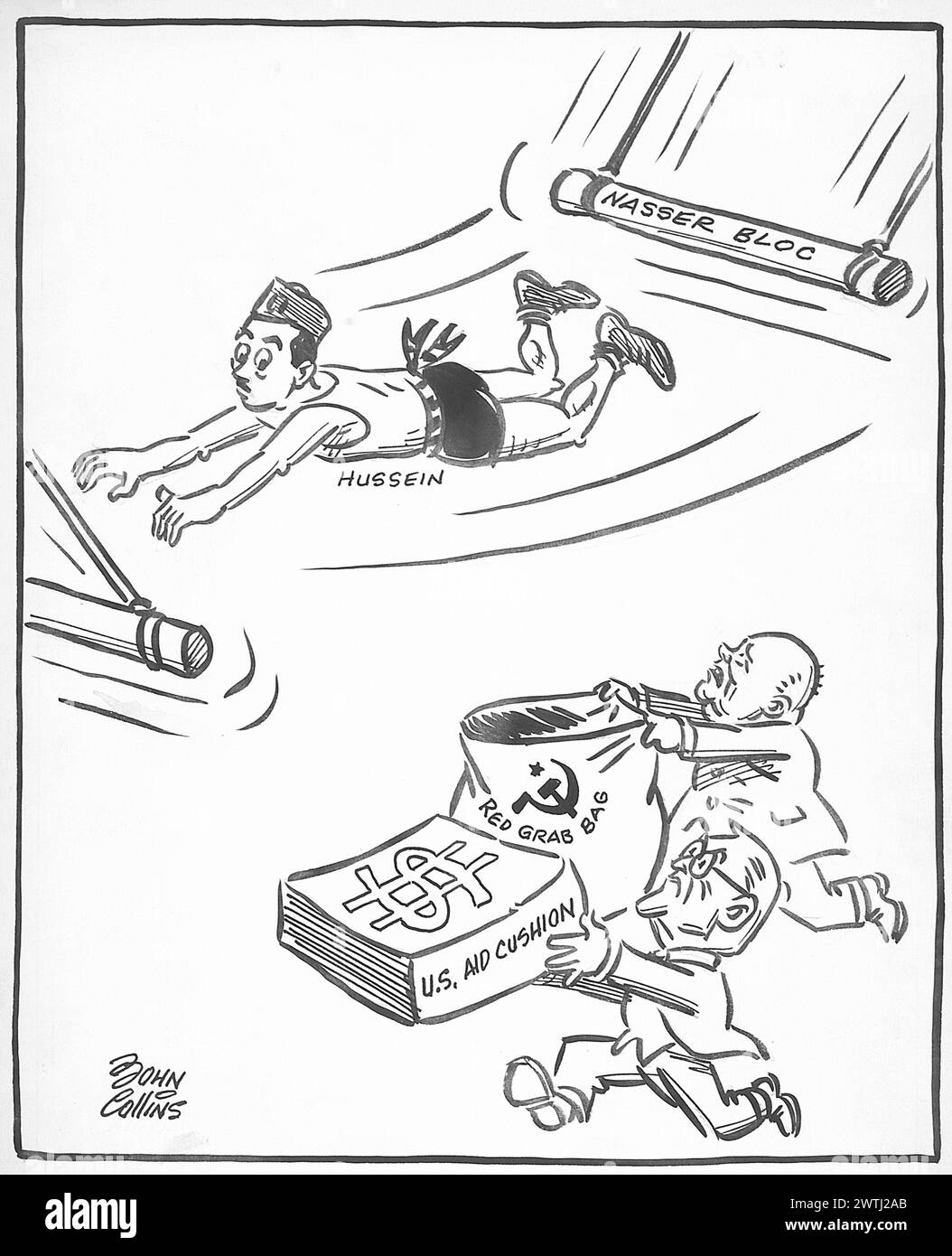 Cartoon - The Daring Young Man on the Flying Trapeze. John Collins ...