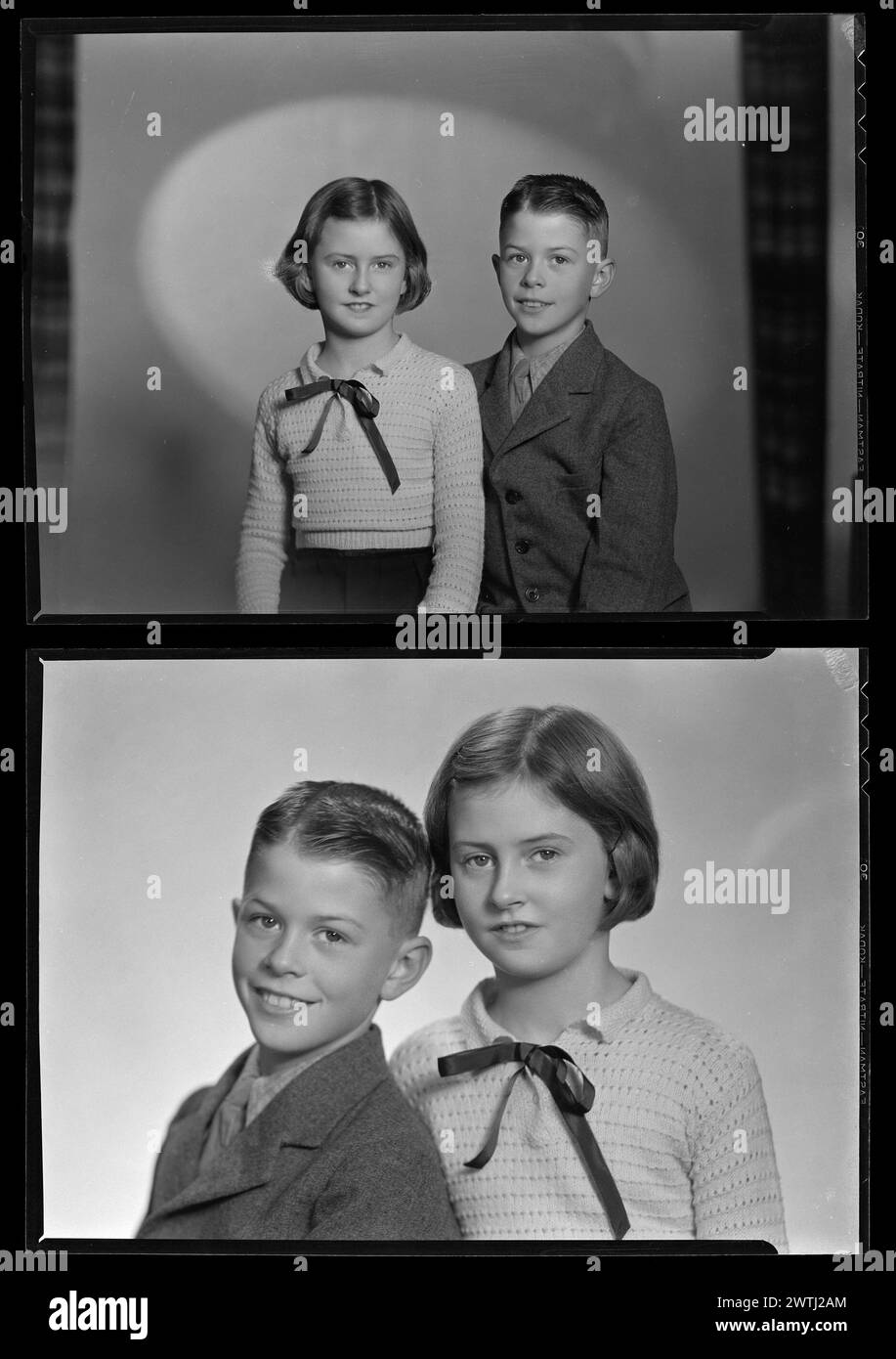 Children; inscribed 'Mrs Howard Jackson' Nitrate negatives, gelatin ...