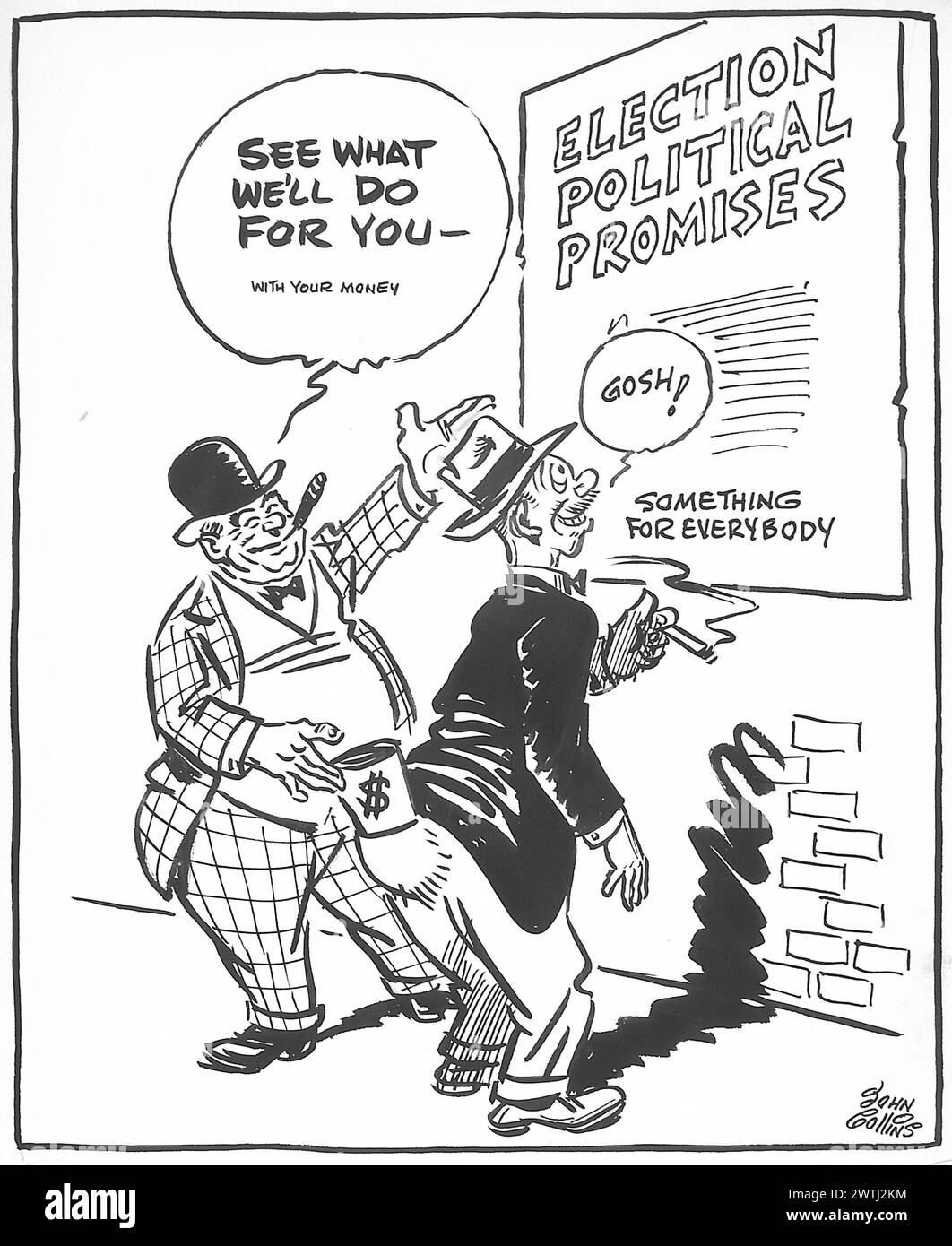 Cartoon - The Pickpocket Season is Here Again. John Collins (1917-2007 ...