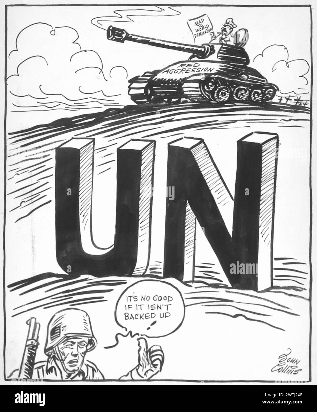 Cartoon - Tank Trap. John Collins (1917-2007 Stock Photo - Alamy