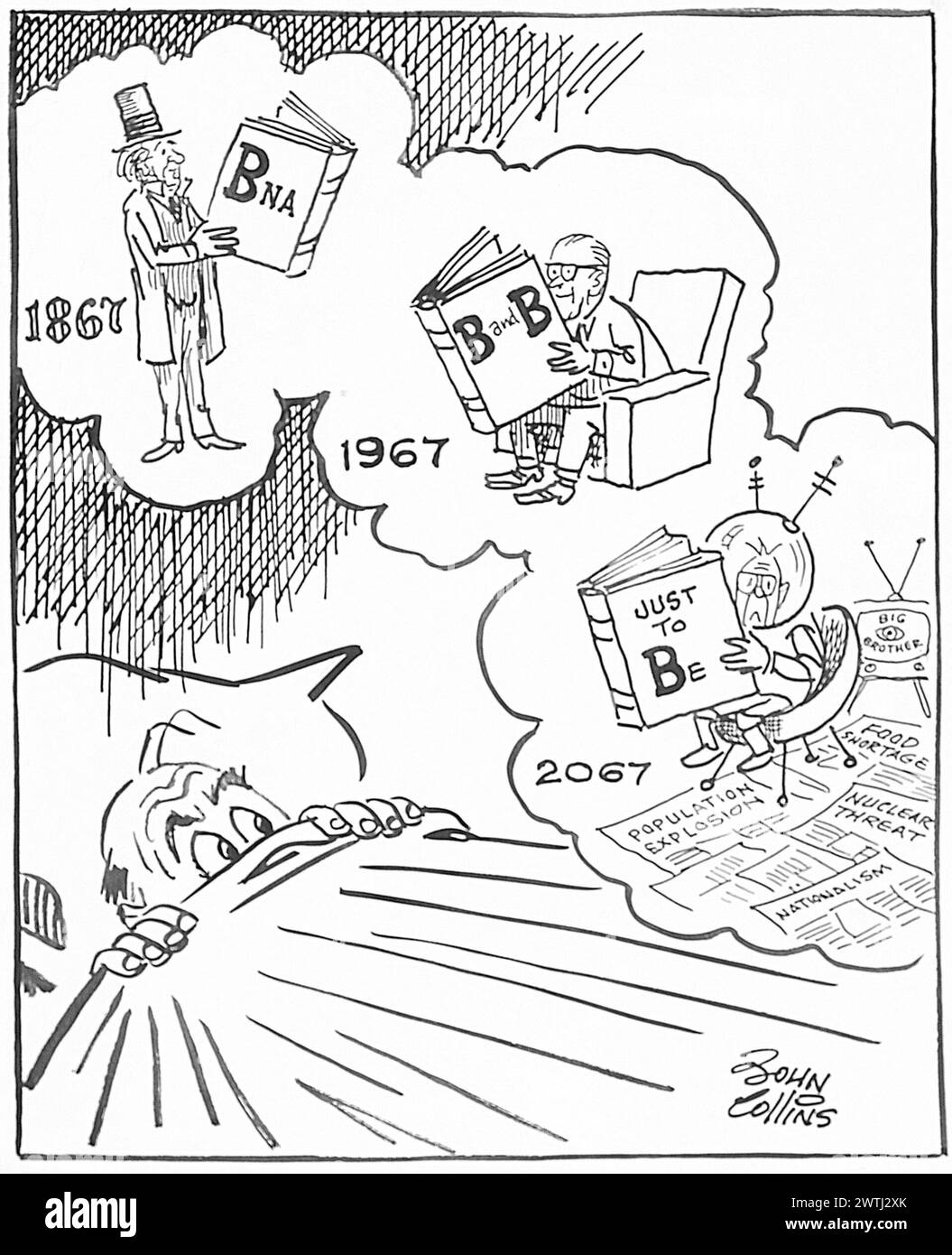 Cartoon - The Ghost of Christmas Past, Present and Future. John Collins ...