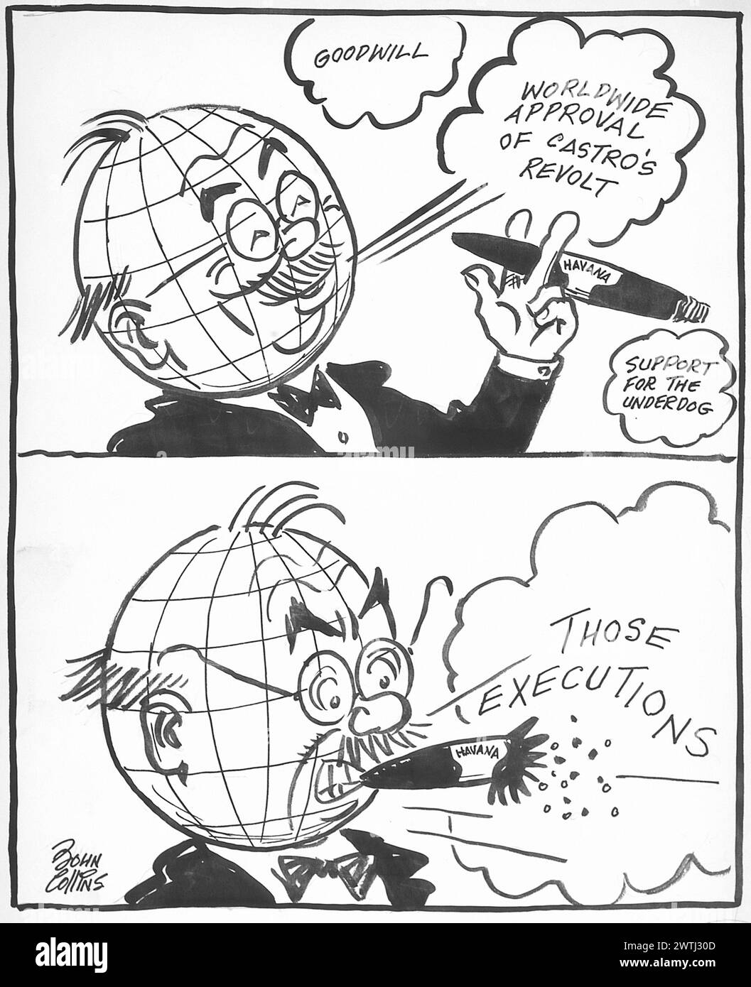 Cartoon cigar Black and White Stock Photos & Images - Alamy