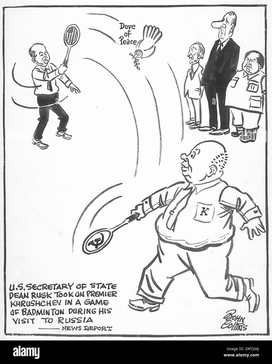 Cartoon - The Test Ban Bird. John Collins (1917-2007 Stock Photo - Alamy