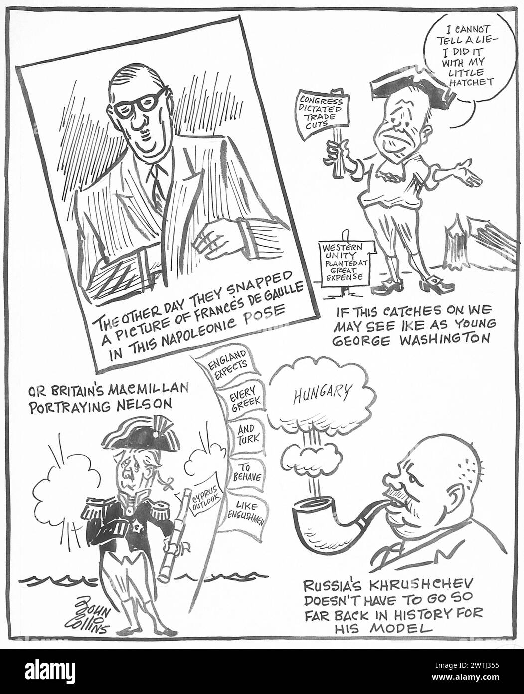 Cartoon - History Repeats. John Collins (1917-2007 Stock Photo - Alamy