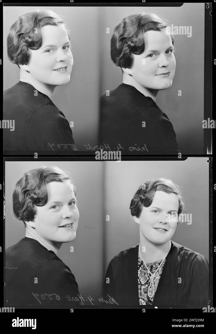 Miss G Hart gelatin silver negatives, black-and-white negatives, studio ...