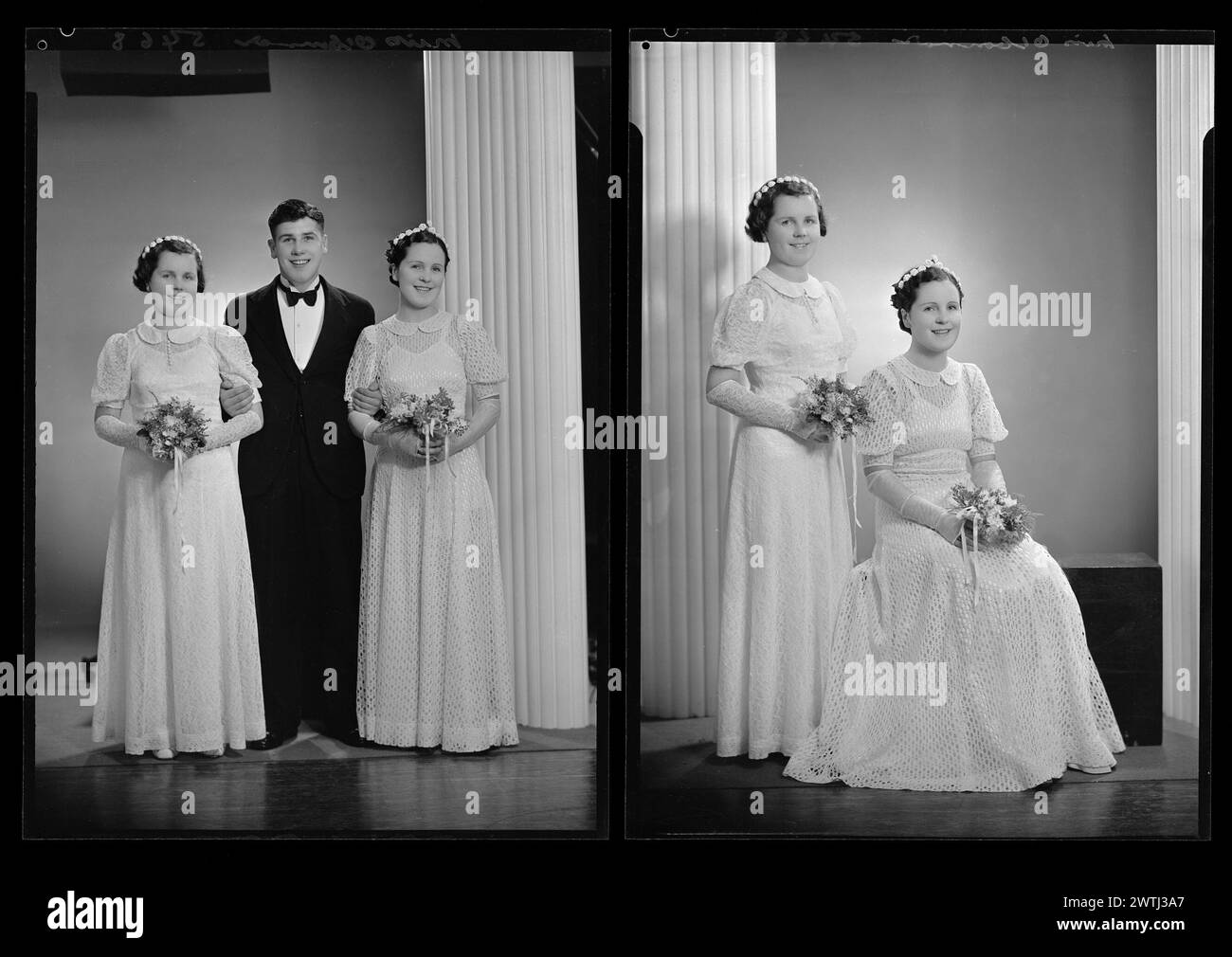 Women and man; inscribed 'Misses O'Connor (group)' gelatin silver ...
