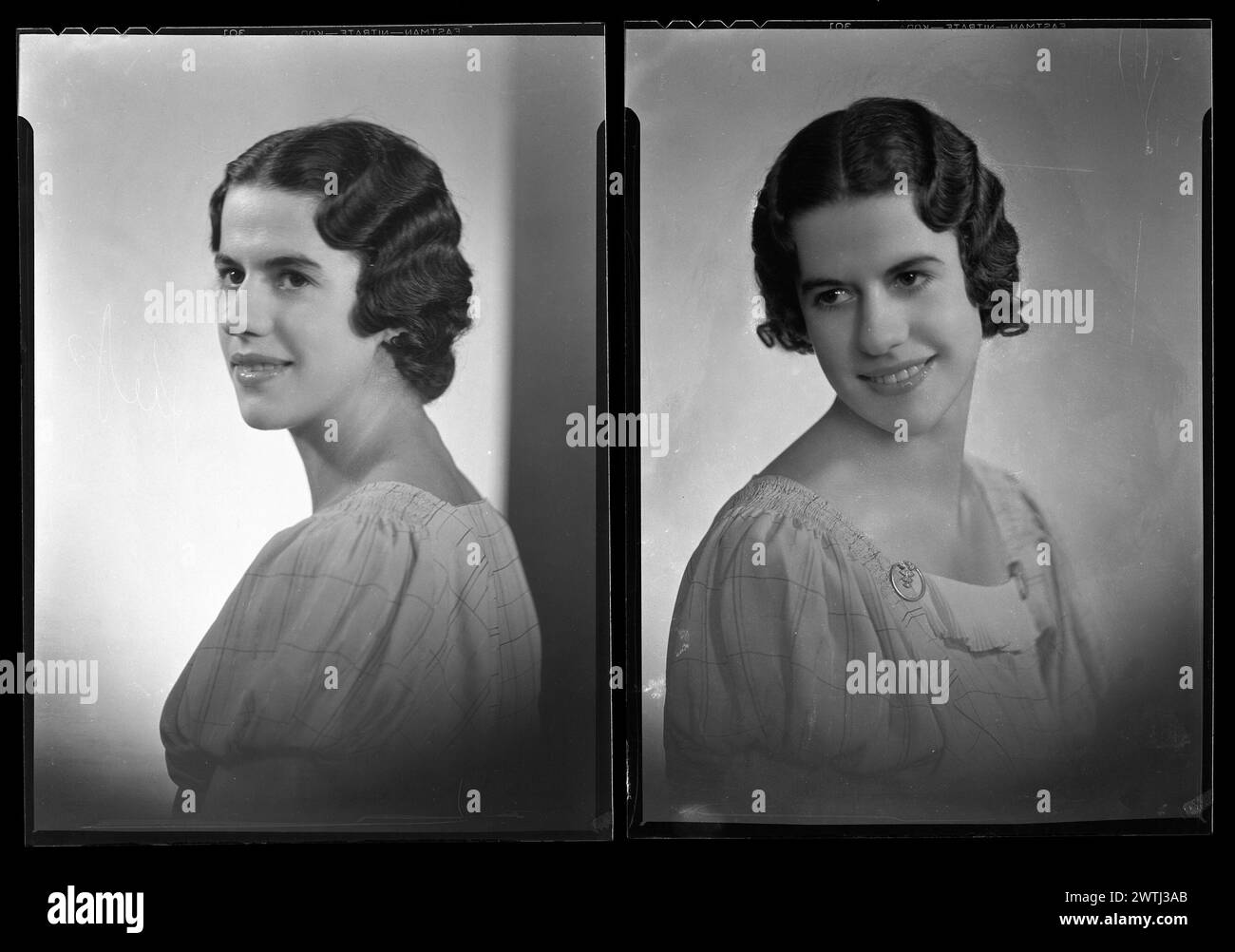 Woman; inscribed 'Mrs Richards' Nitrate negatives, gelatin silver ...