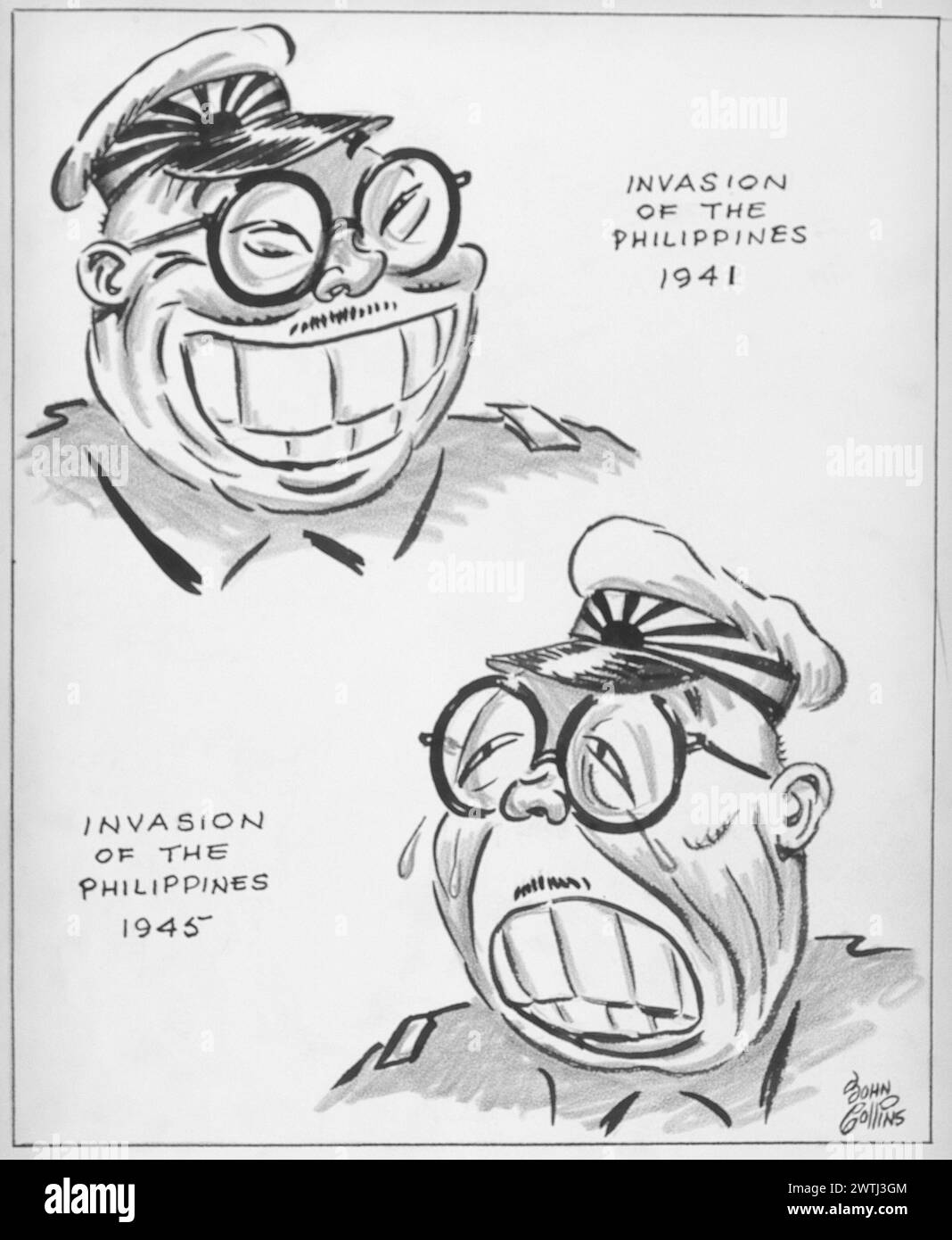 Cartoon - The Changing Face of Nippon. John Collins (1917-2007 Stock ...
