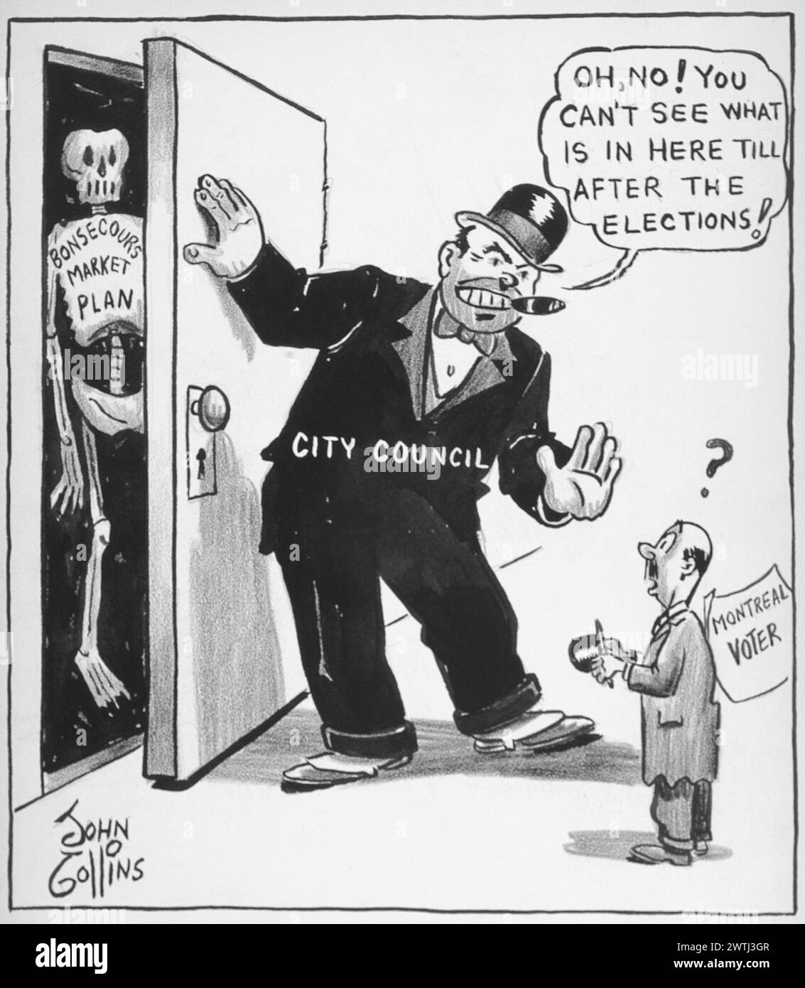 Cartoon - The Skeleton in the Closet. John Collins (1917-2007 Stock ...