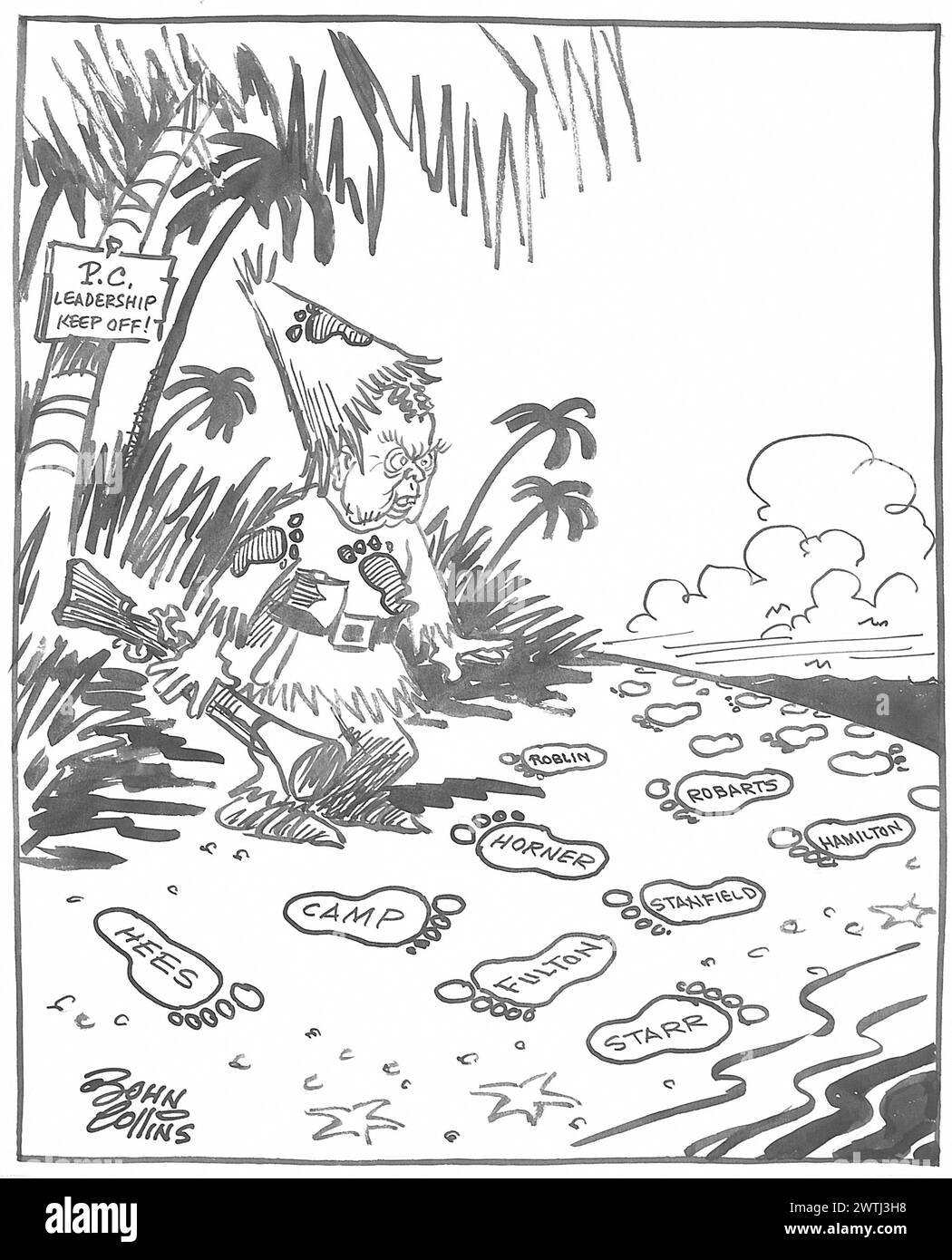 Cartoon - Robinson Crusoe's Island. John Collins (1917-2007 Stock Photo ...