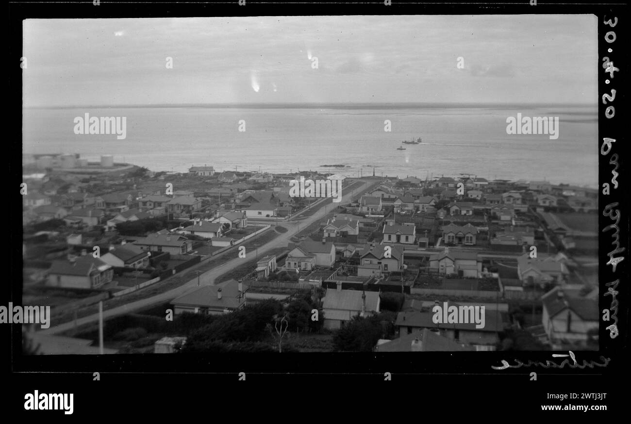 Panorama, Bluff harbour entrance gelatin silver negatives, black-and ...