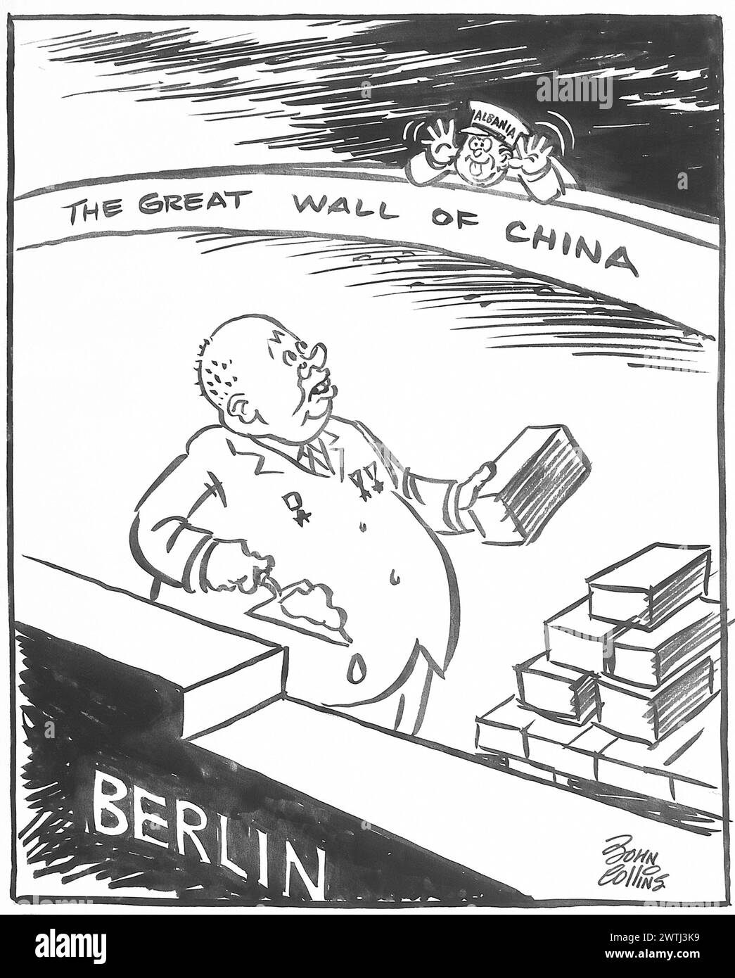 Cartoon - Another Communist Wall. John Collins (1917-2007 Stock Photo ...