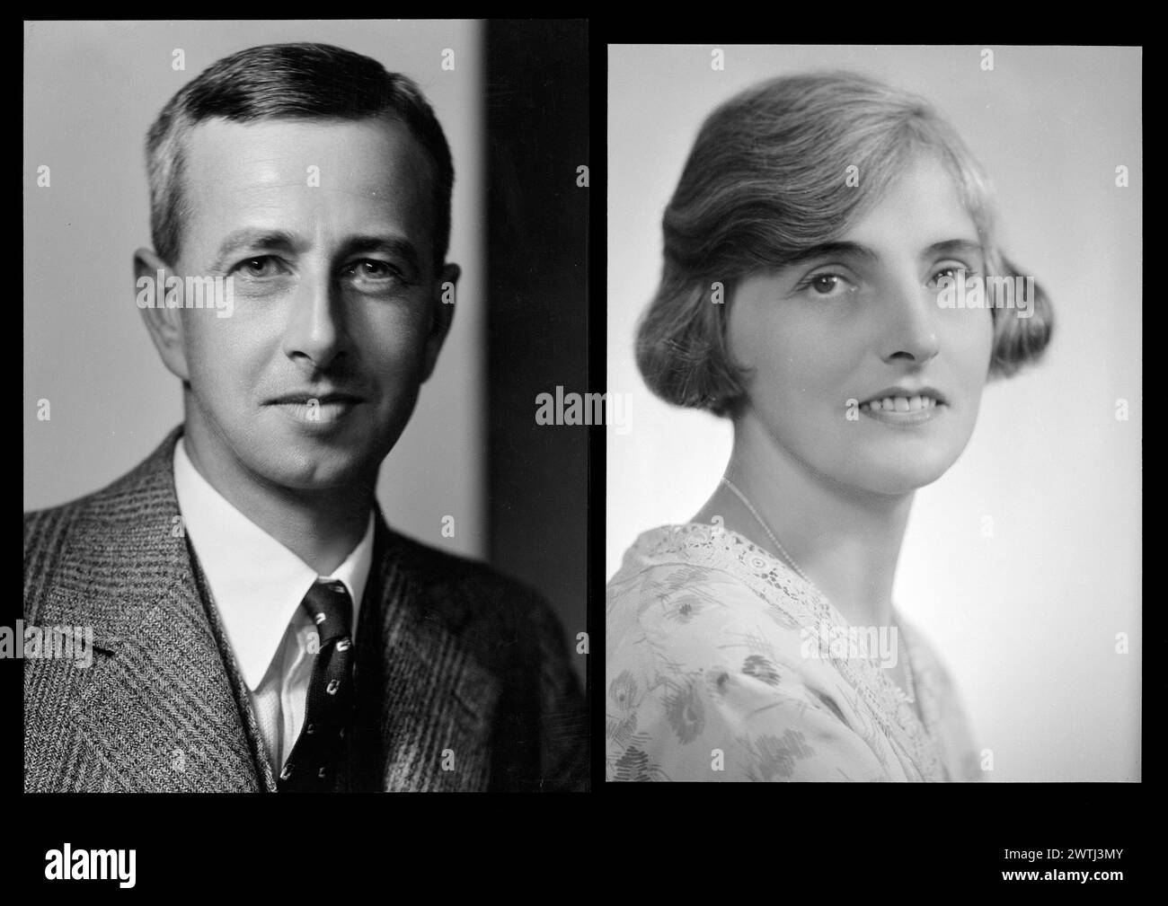 Man and woman; inscribed 'Mr Fenwick' Nitrate negatives, gelatin silver ...
