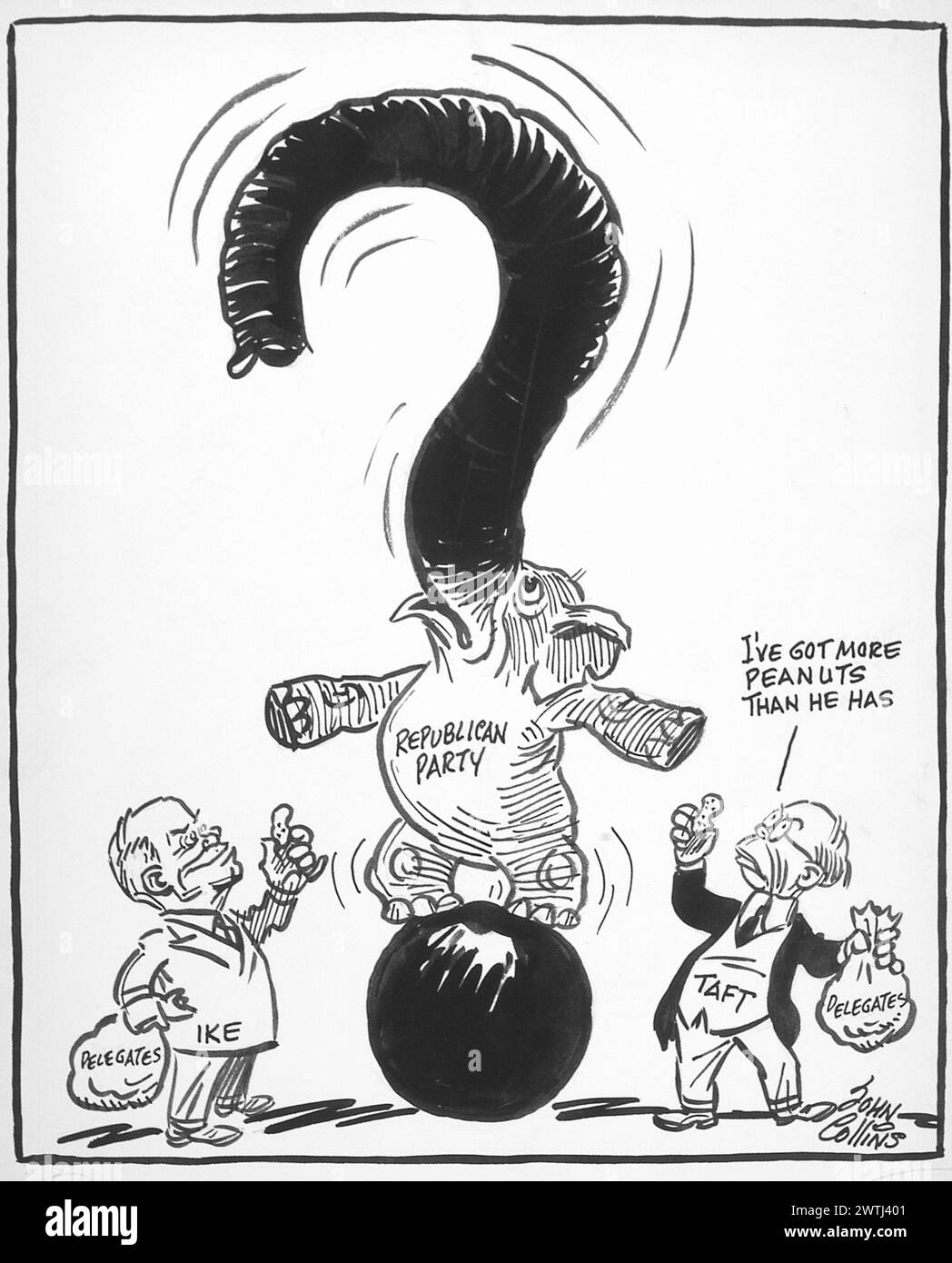 Cartoon - Question Mark Elephant. John Collins (1917-2007 Stock Photo ...