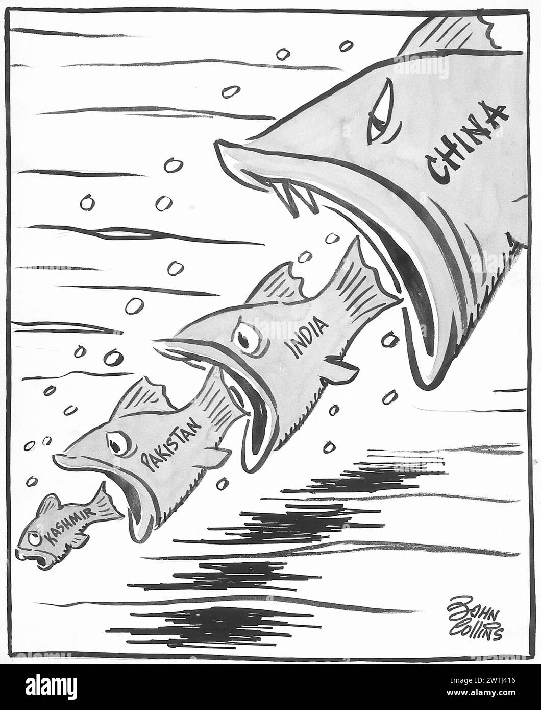 Cartoon - Deeper and Deeper. John Collins (1917-2007 Stock Photo - Alamy