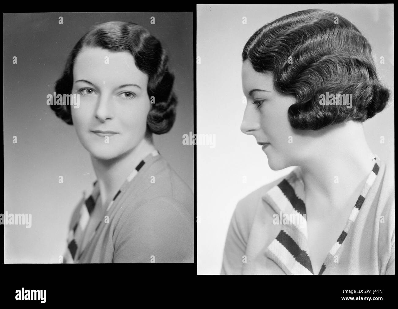 Woman; inscribed 'Miss Perry' gelatin silver negatives, black-and-white ...