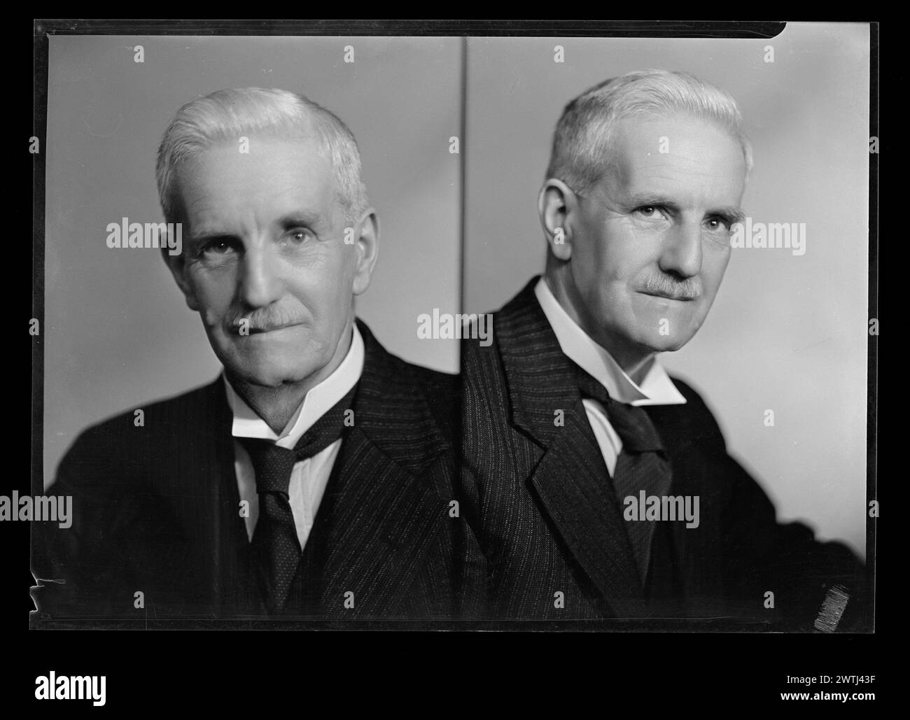 Man; inscribed 'Mr Mills' gelatin silver negatives, black-and-white ...
