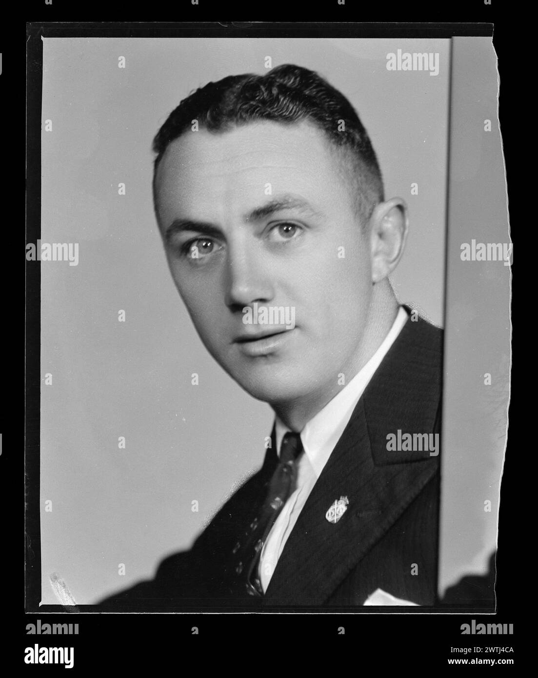 Man; inscribed 'J. C. Gilbert' Esquire gelatin silver negatives, black ...
