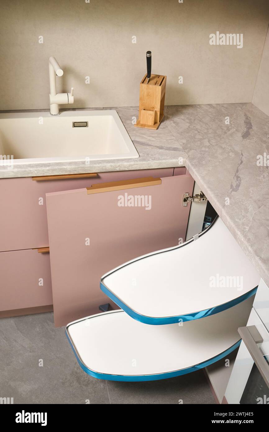 Kitchen access mechanism Magic corner for Blind Corner Cabinets ...