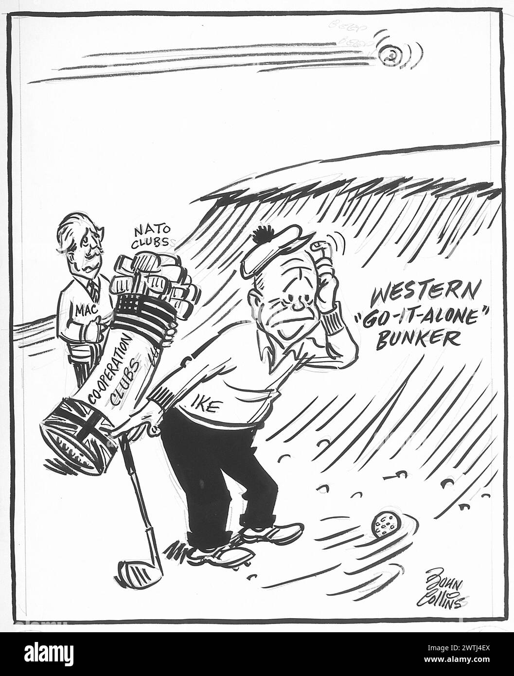 Golfer cartoon Black and White Stock Photos & Images - Alamy