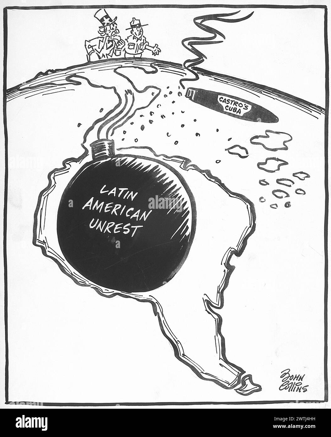 Cartoon - The Sparks are Flying. John Collins (1917-2007 Stock Photo ...