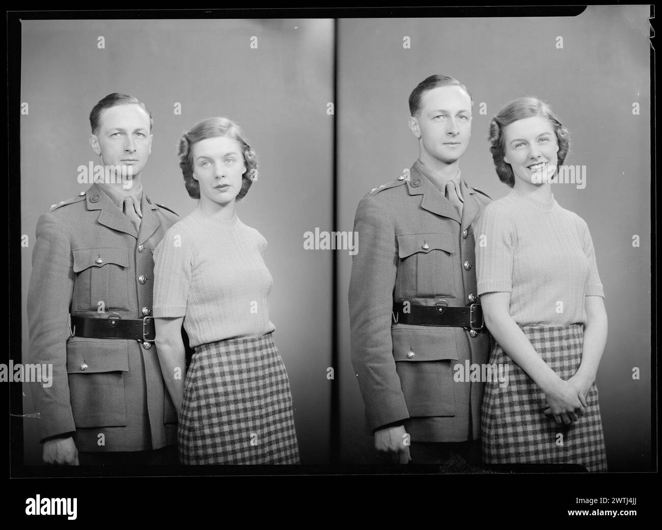 Woman and man; inscribed 'Miss Fyffe and Mr J. K. Collins' gelatin ...