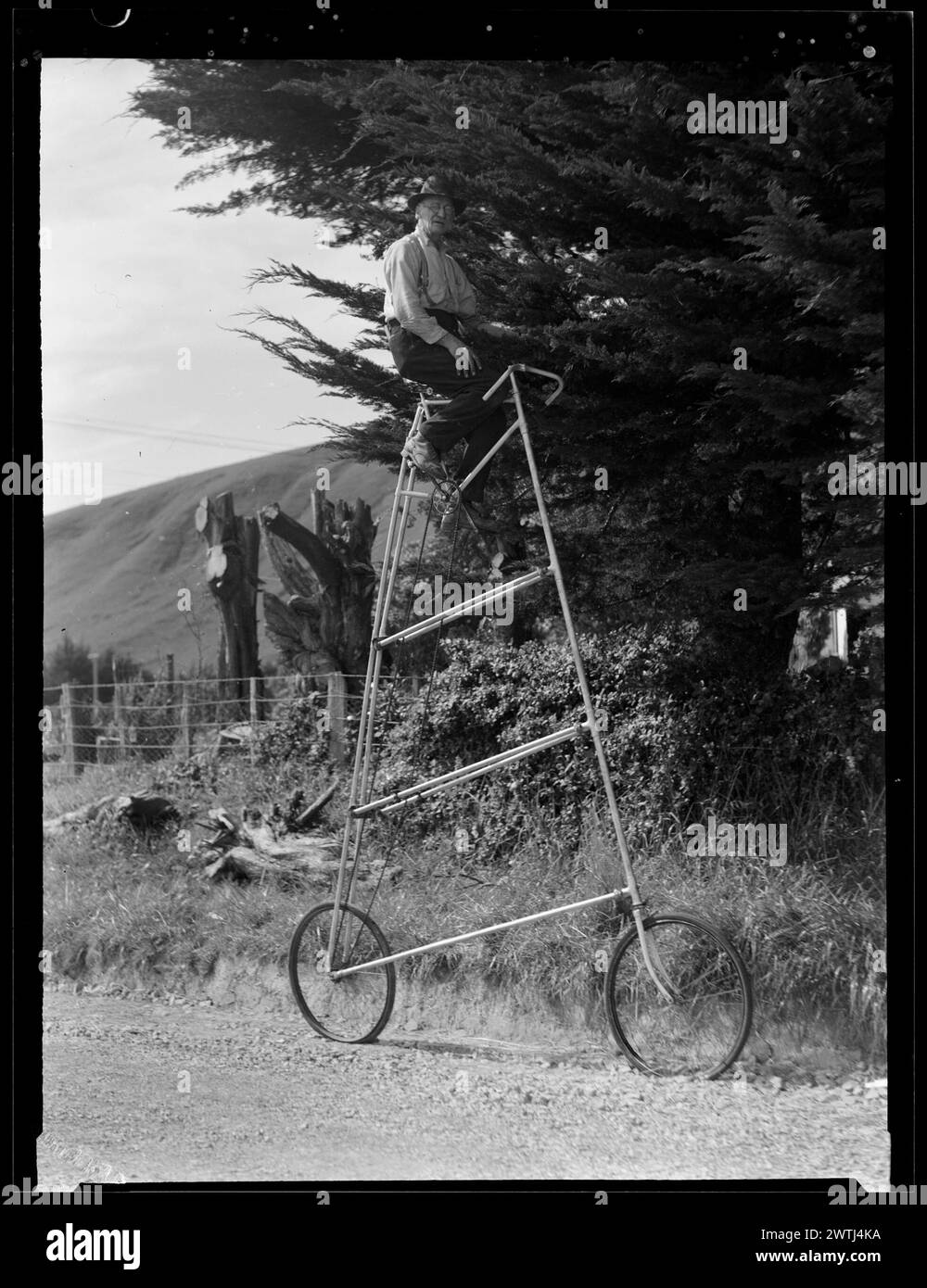 Man exercise bicycle Black and White Stock Photos & Images - Alamy