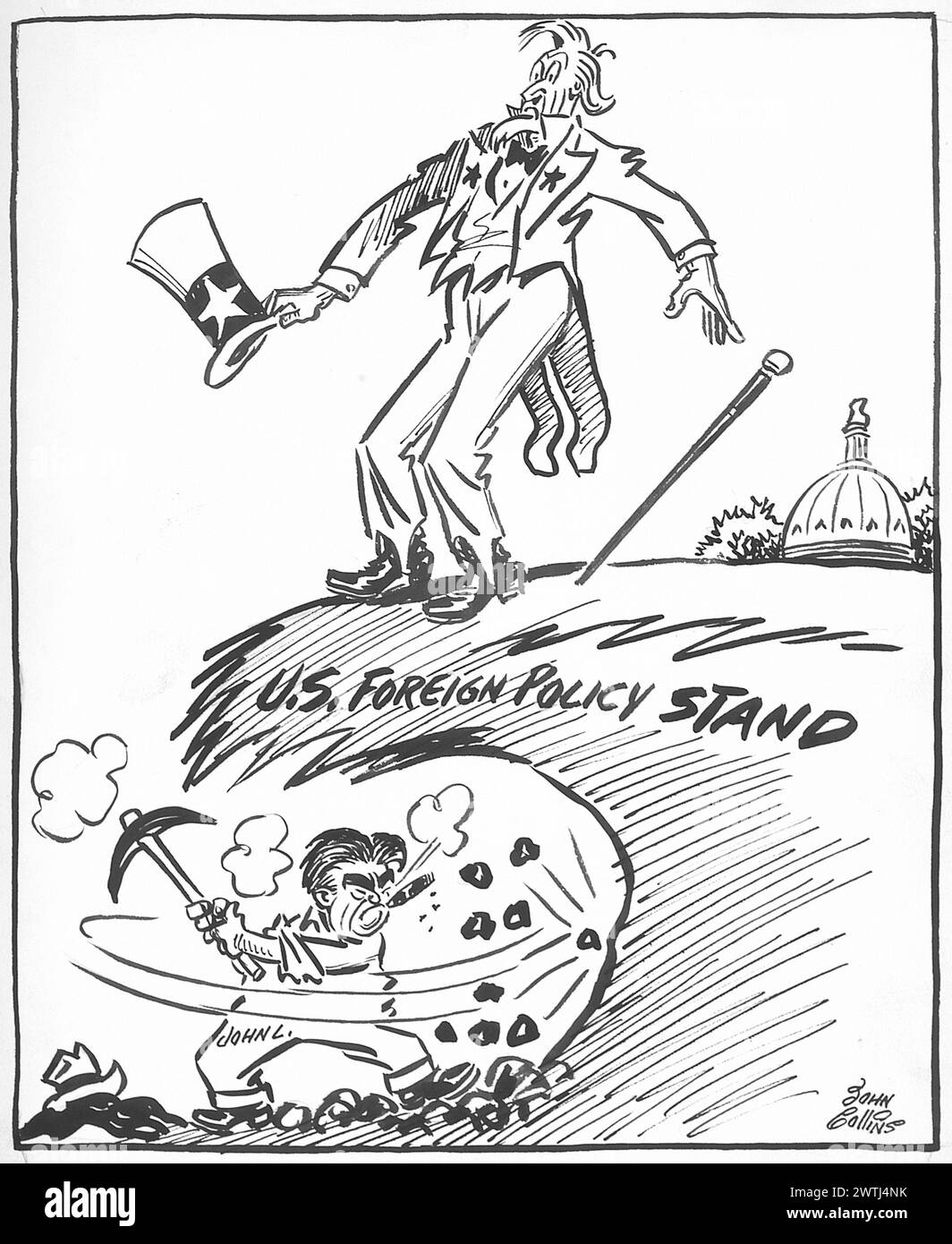 Cartoon - Undermined. John Collins (1917-2007 Stock Photo - Alamy