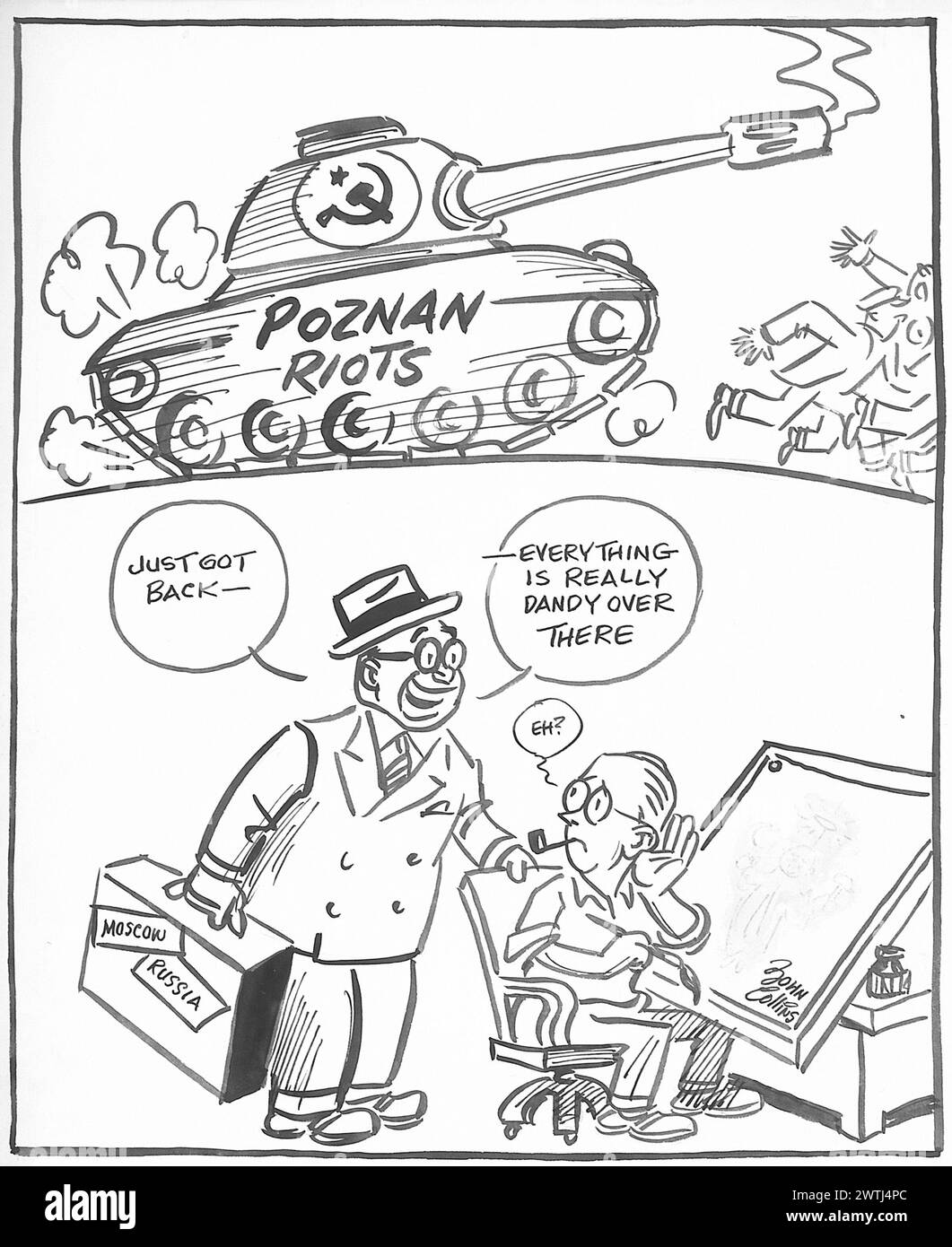 Cartoon - Drowned Out by the Noise of the Tanks. John Collins (1917 ...