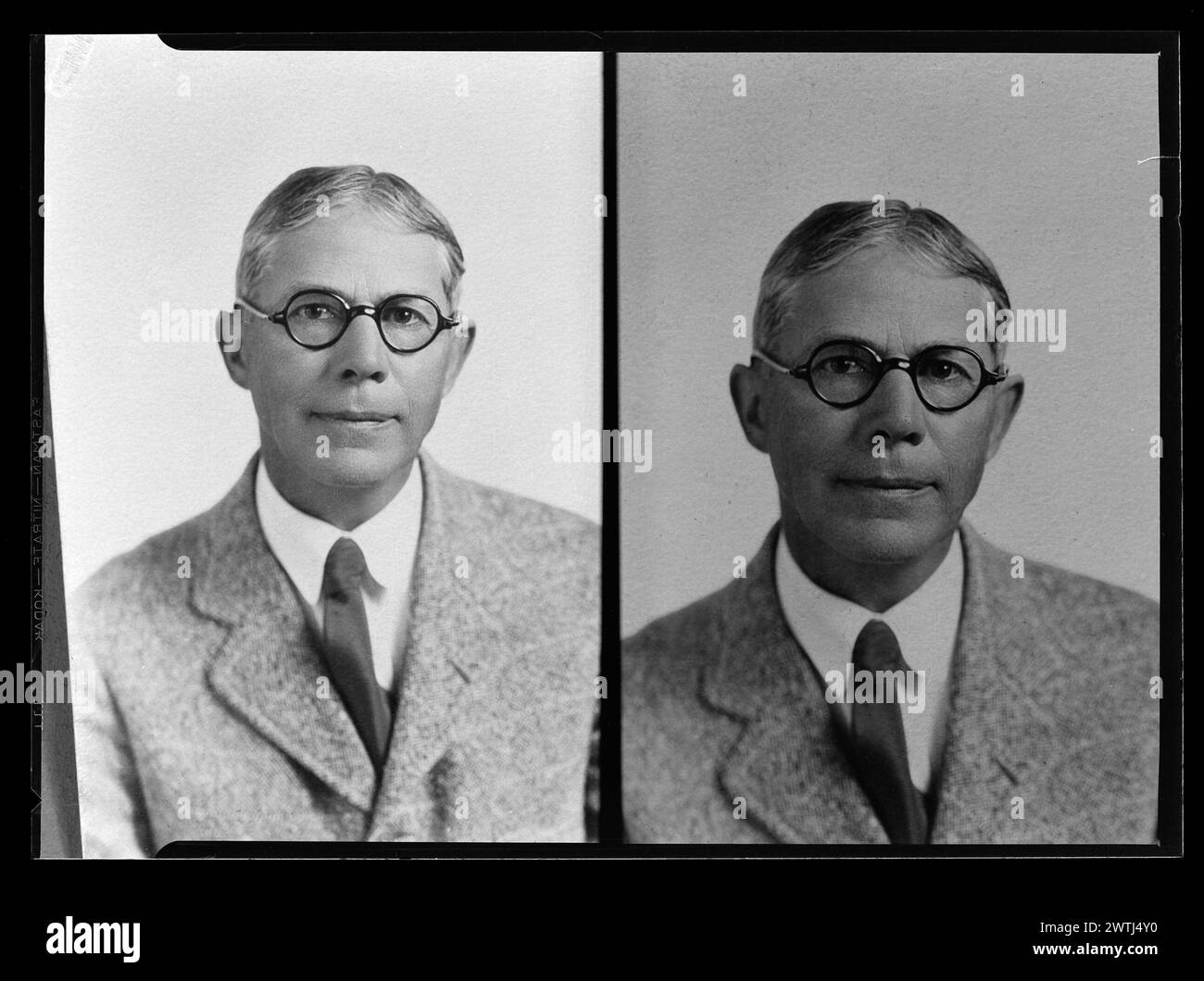Man; inscribed 'Mrs Hoffman' Nitrate negatives, gelatin silver ...