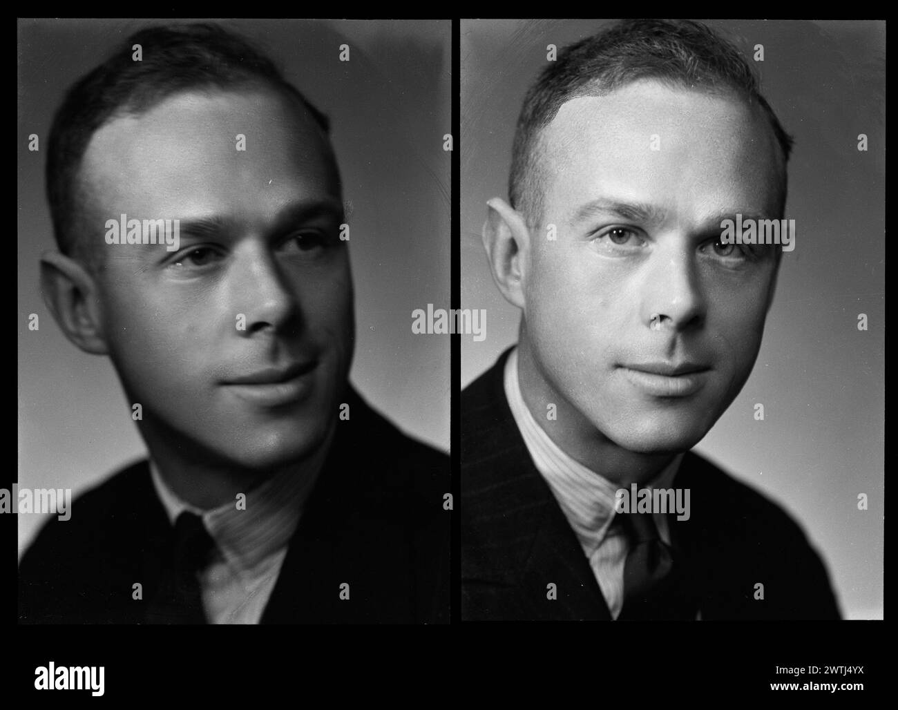 Man; inscribed 'Mr Dawson' gelatin silver negatives, black-and-white ...