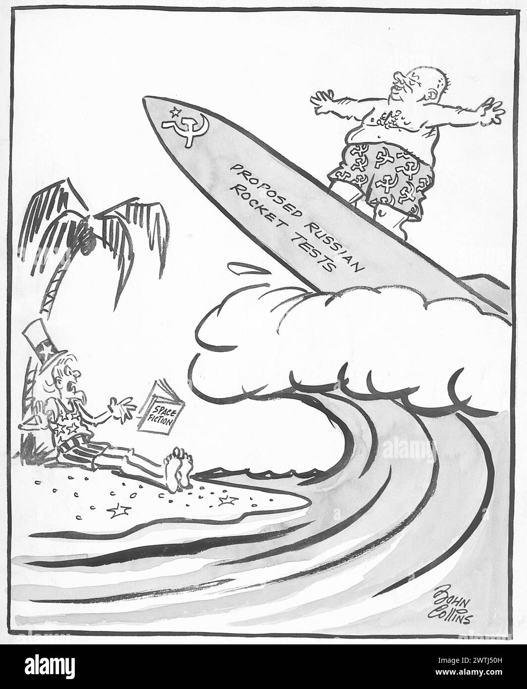 Surfboard cartoon Black and White Stock Photos & Images - Alamy