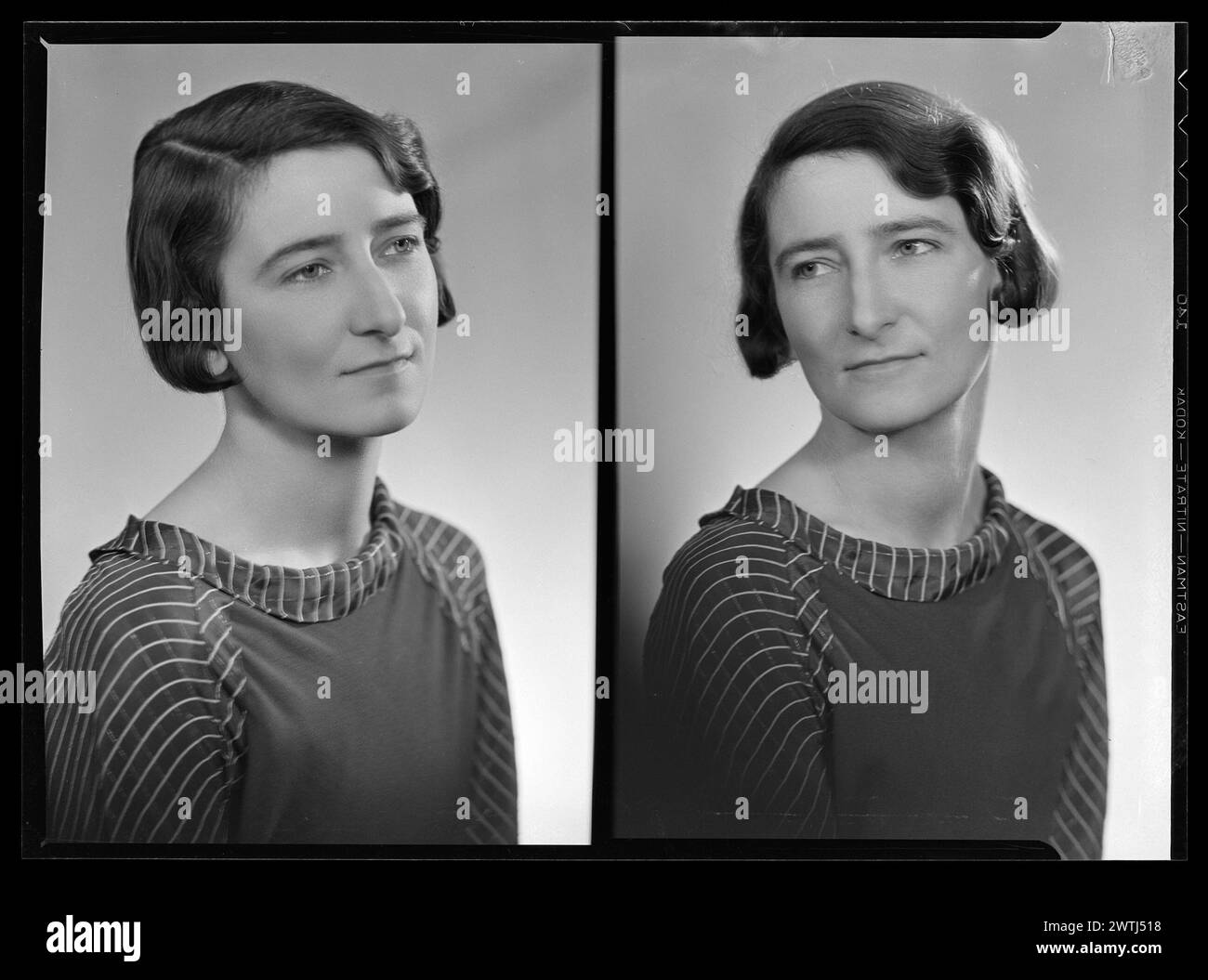 Woman; inscribed 'Miss Higginson' Nitrate negatives, gelatin silver ...