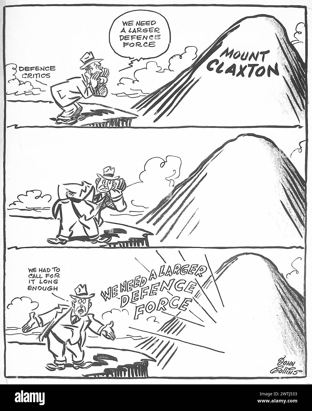 Cartoon - The Delayed Echo. John Collins (1917-2007 Stock Photo - Alamy