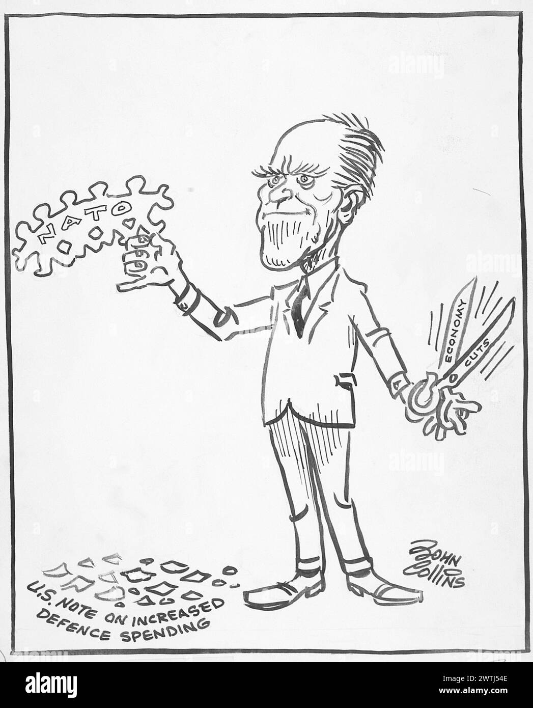 Cartoon - "Of Course We Didn't Burn Our Draft Card". John Collins (1917 ...