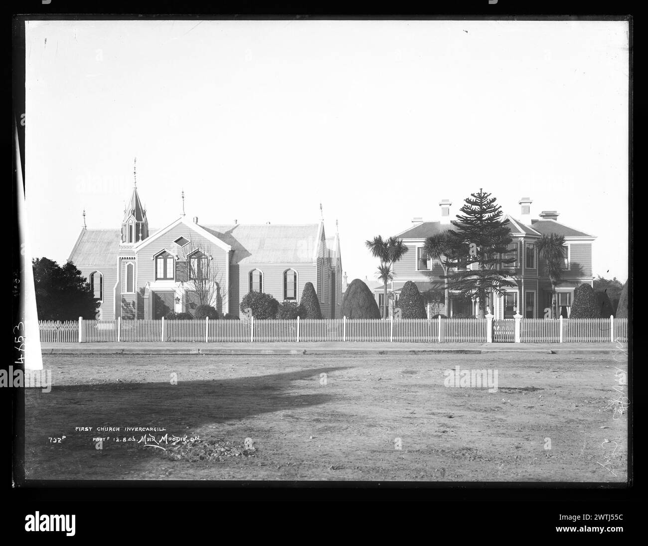 First Church, Invercargill gelatin dry plate negatives, black-and-white ...
