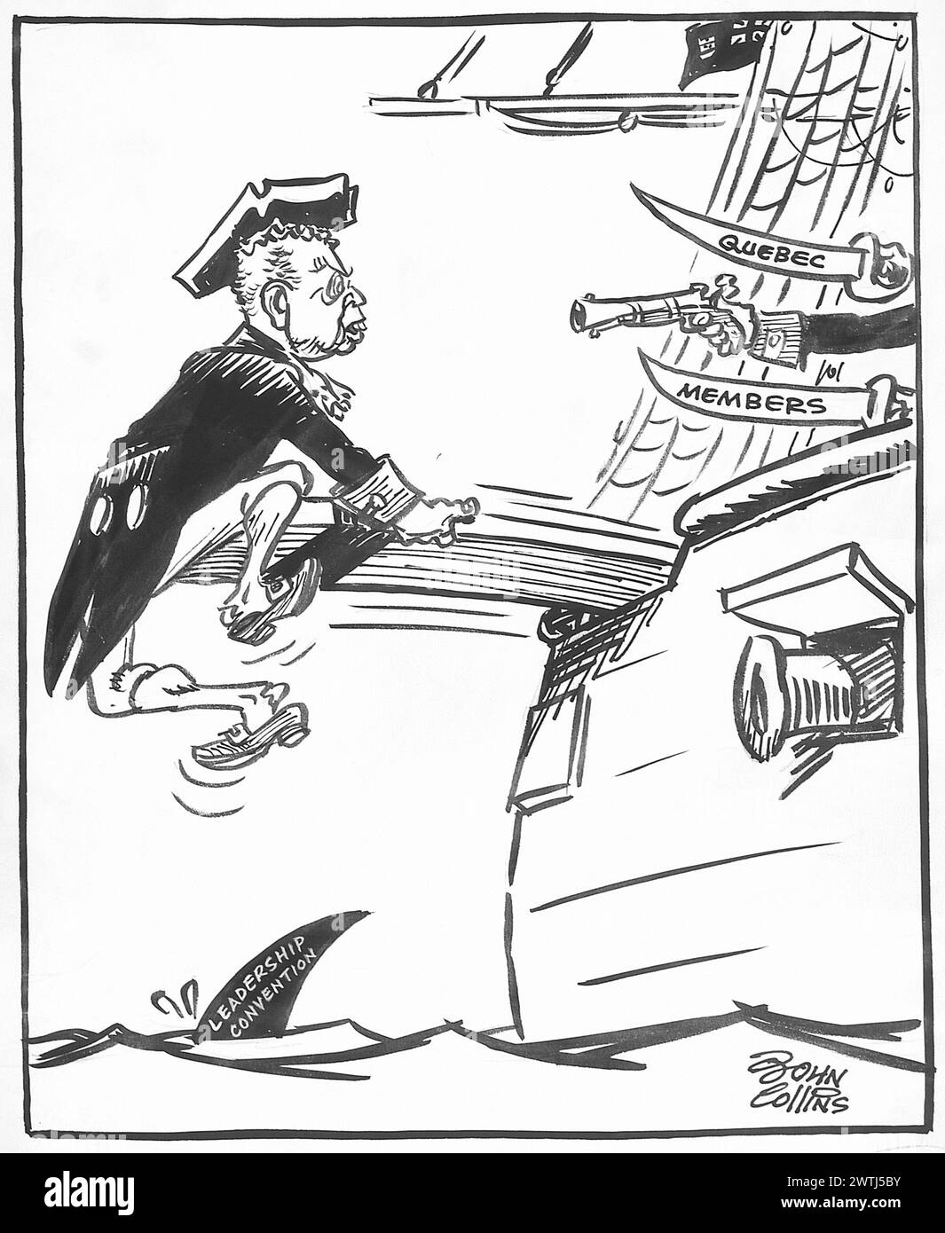 Cartoon - Mutiny on the Bounty. John Collins (1917-2007 Stock Photo - Alamy