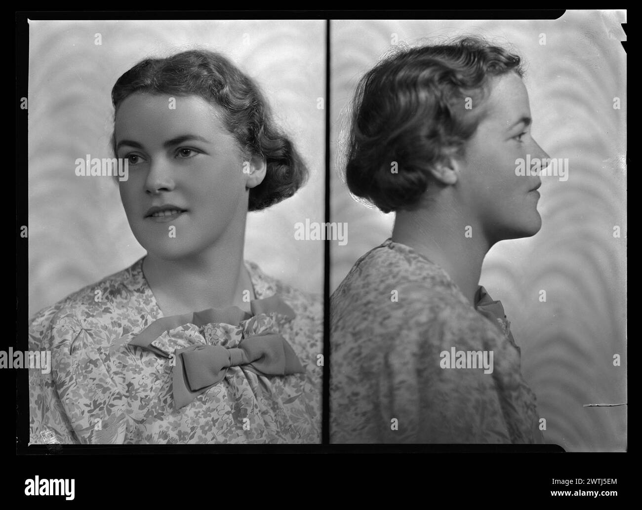 Miss G Shallcrass black-and-white negatives, studio portraits, gelatin ...