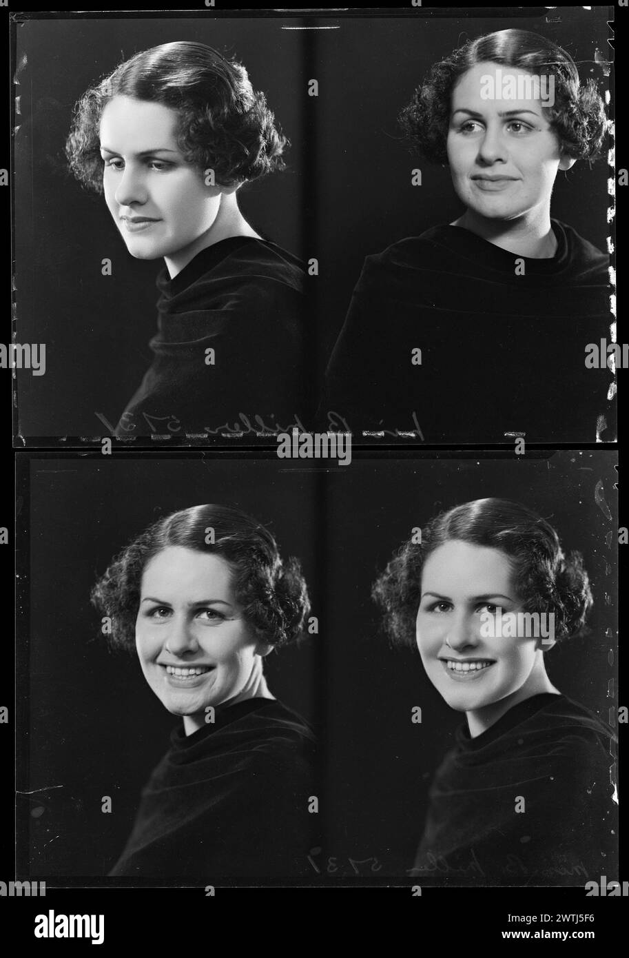 Miss Barbara Miller black-and-white negatives, studio portraits ...