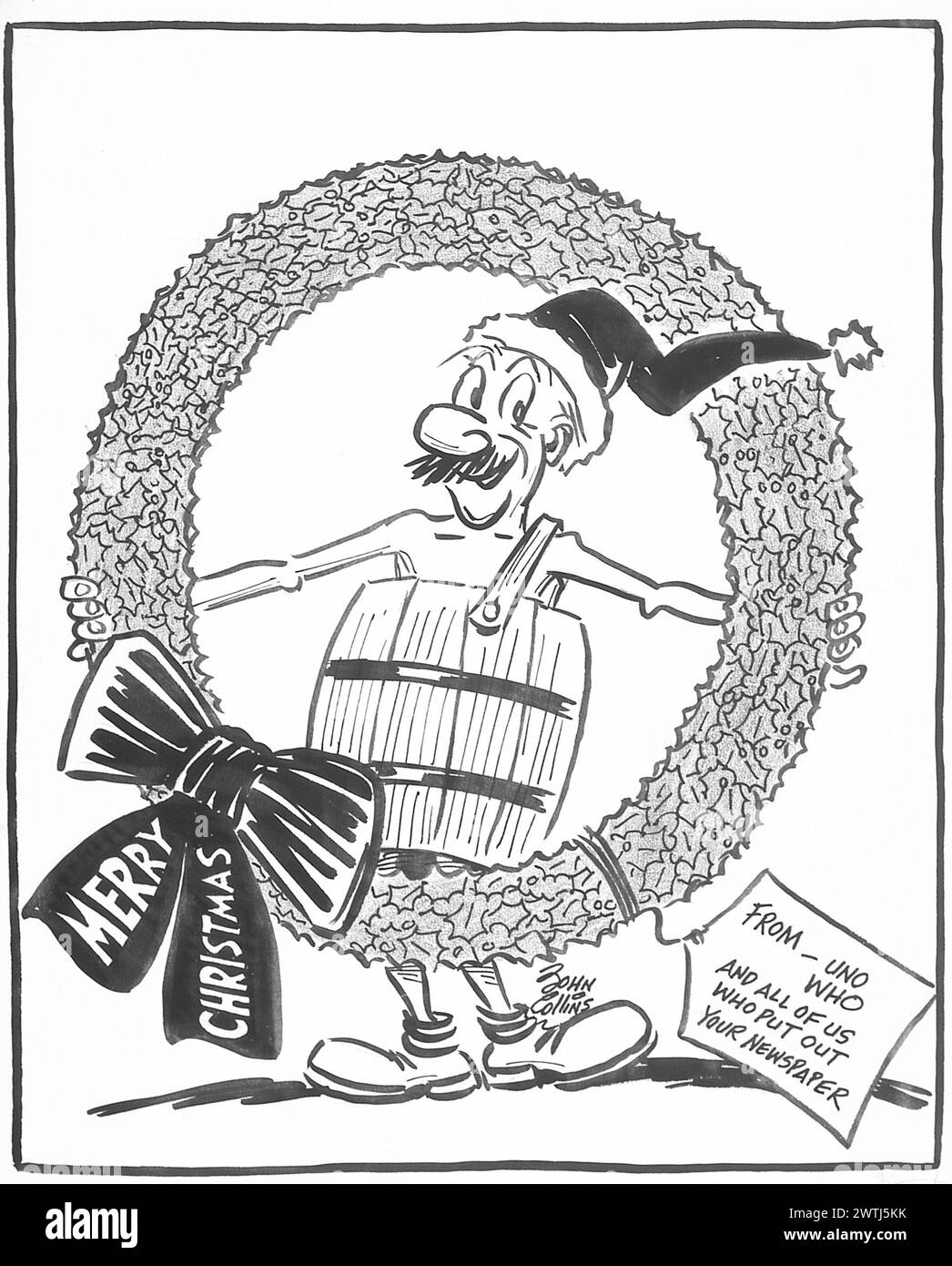 Cartoon - To All Our Readers. John Collins (1917-2007 Stock Photo - Alamy