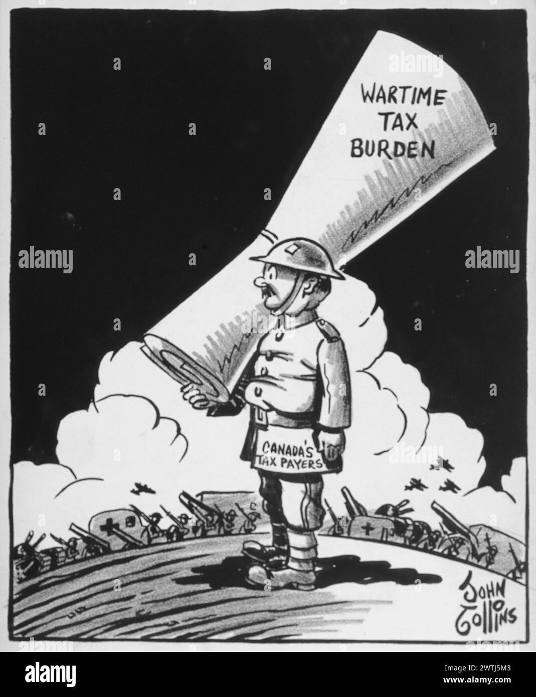 Cartoon - Shoulder Arms. John Collins (1917-2007 Stock Photo - Alamy