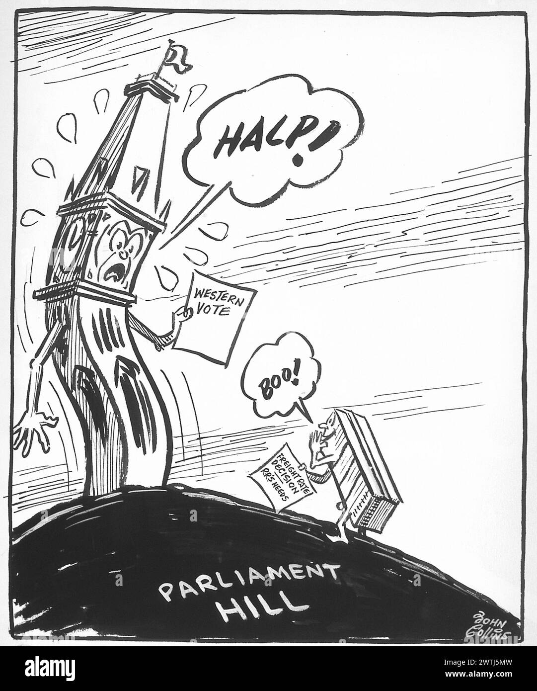 Cartoon - Fright Rates. John Collins (1917-2007 Stock Photo - Alamy