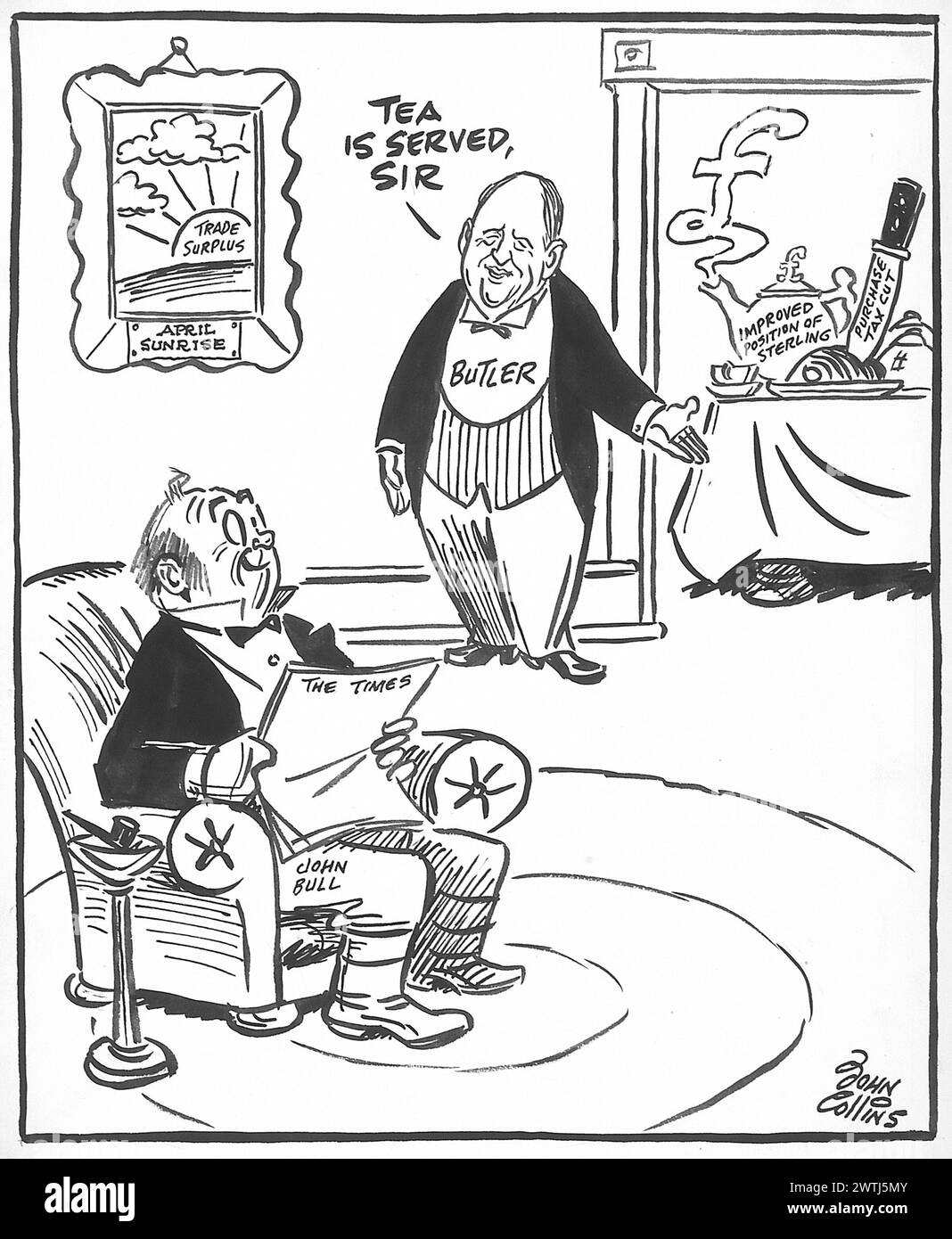Cartoon - A cheering note John Collins (1917-2007 Stock Photo - Alamy