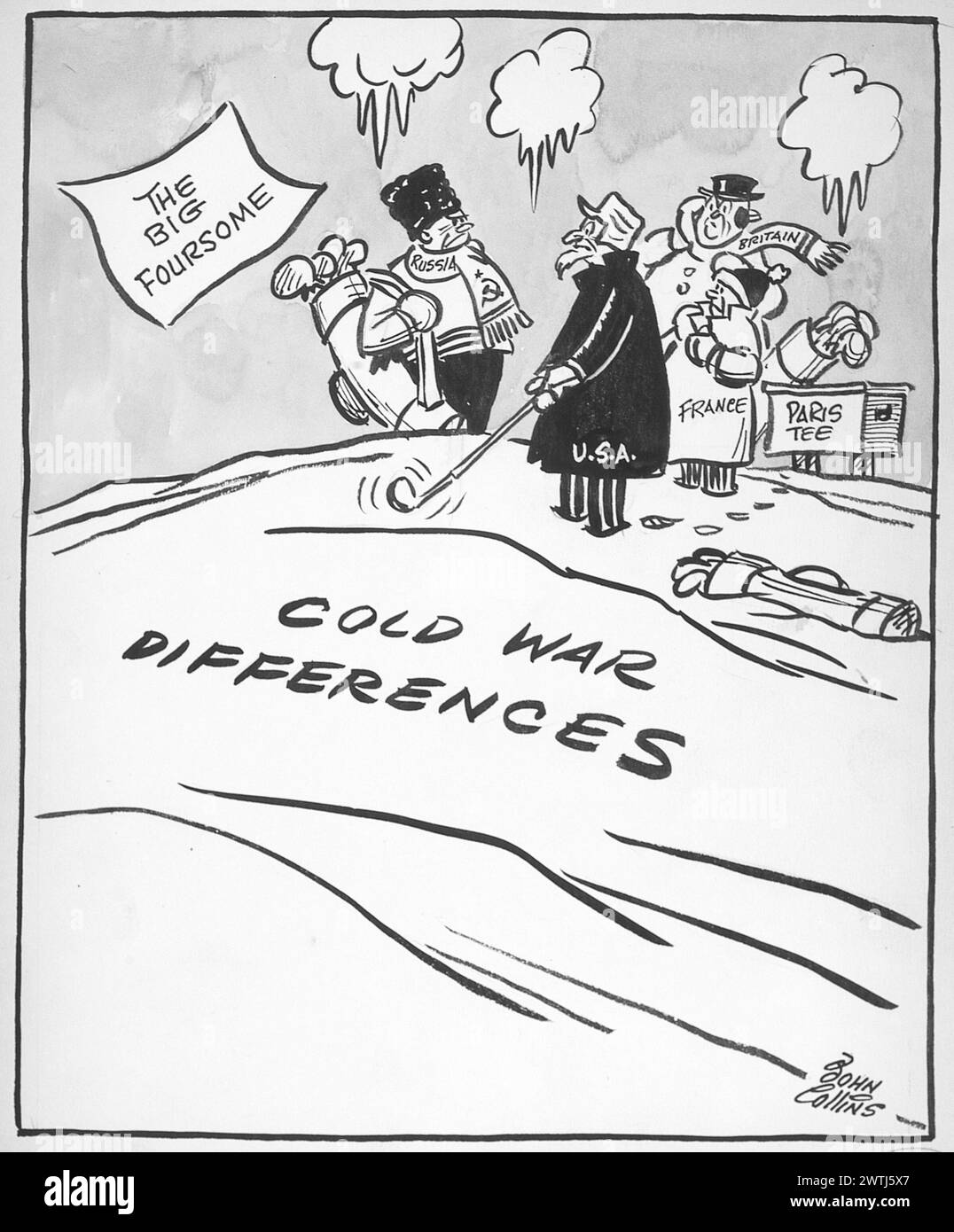 Cartoon - Rushing the Season. John Collins (1917-2007 Stock Photo - Alamy