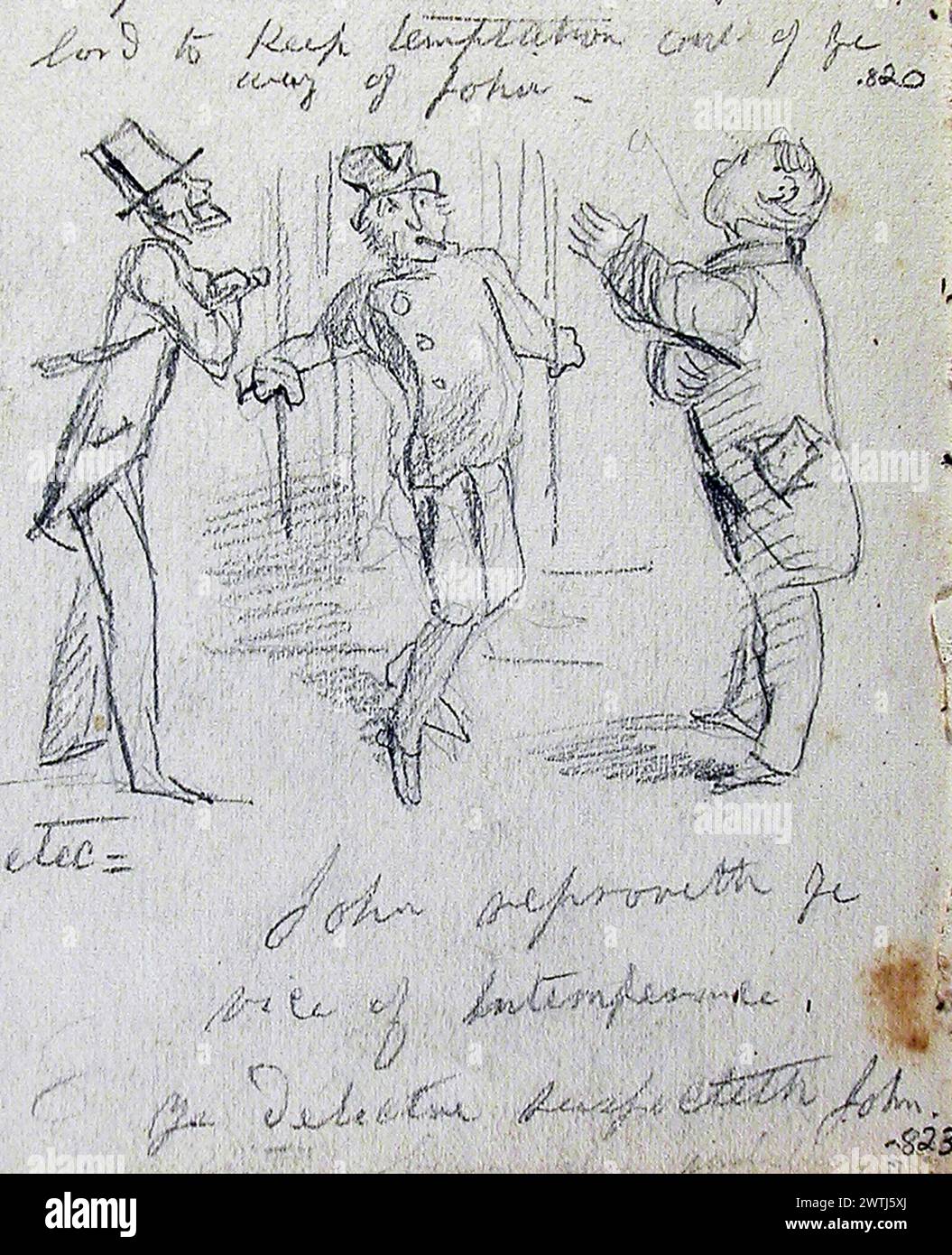 Sketch - Ye History of John Dougall. His Trip to Boston. John Reproveth ...