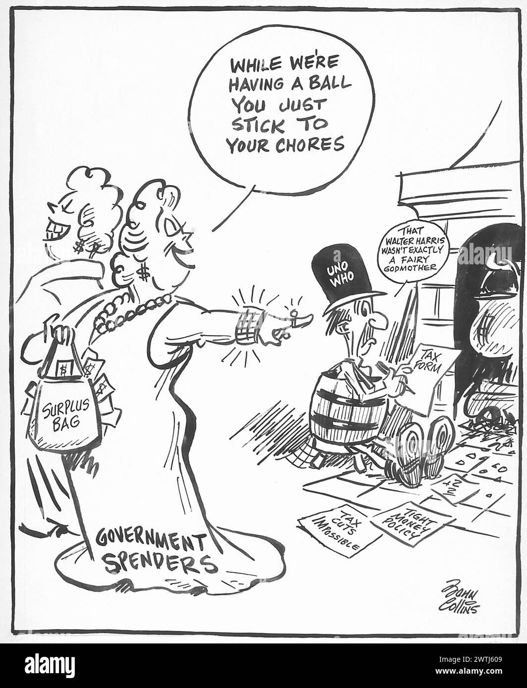 Cartoon - Cinderella. John Collins (1917-2007 Stock Photo - Alamy