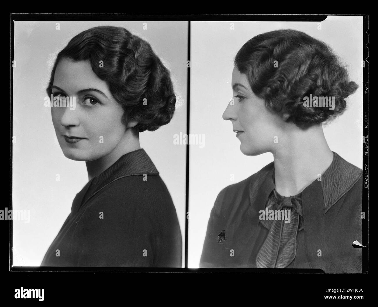 Woman; inscribed 'Miss C. Cross' Nitrate negatives, gelatin silver ...