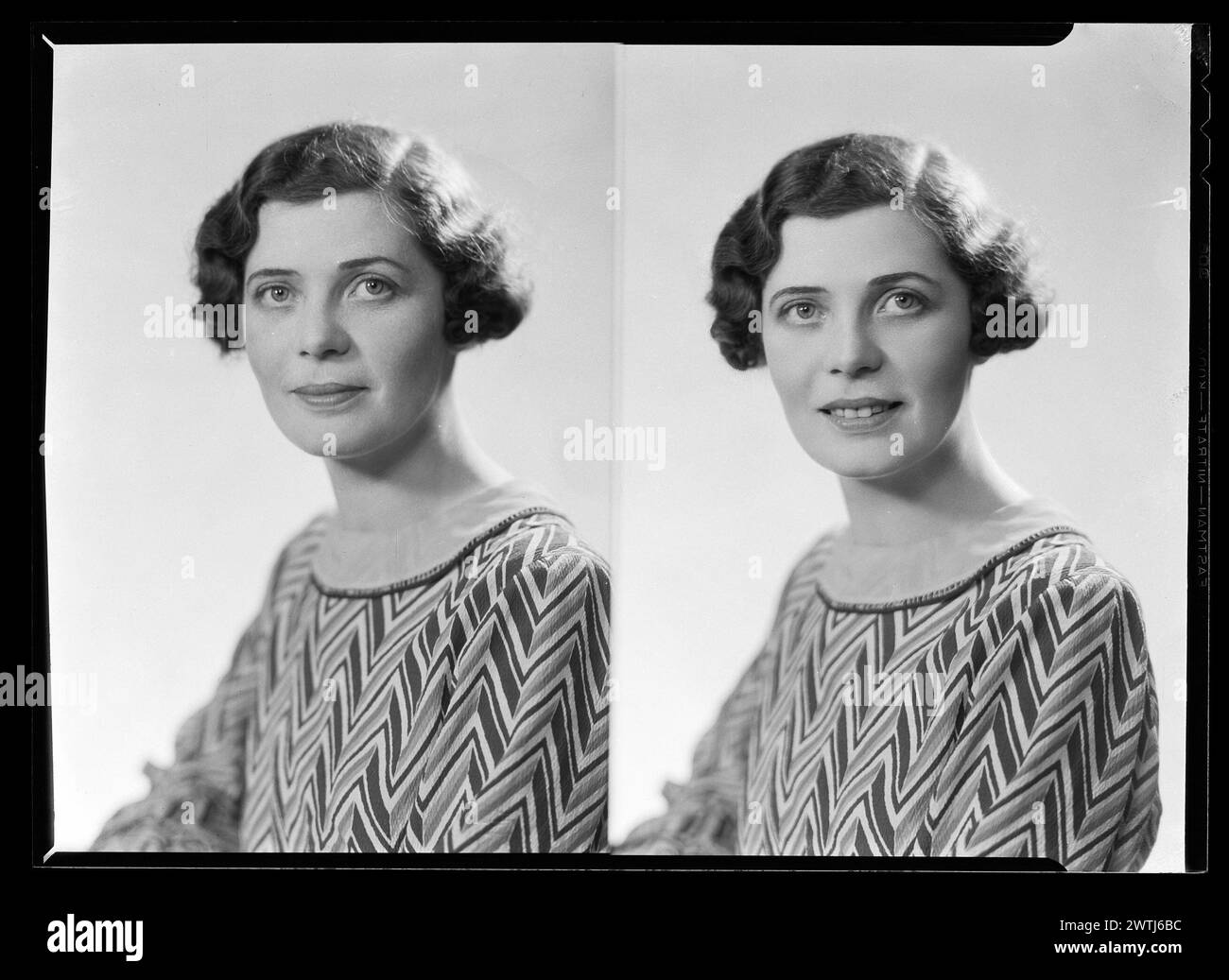 Woman; inscribed 'Mrs M. Travers' Nitrate negatives, gelatin silver ...