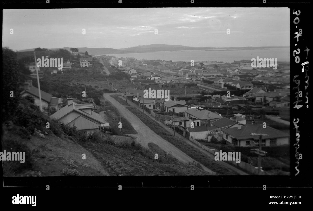 Bluff harbour and town gelatin silver negatives, black-and-white ...